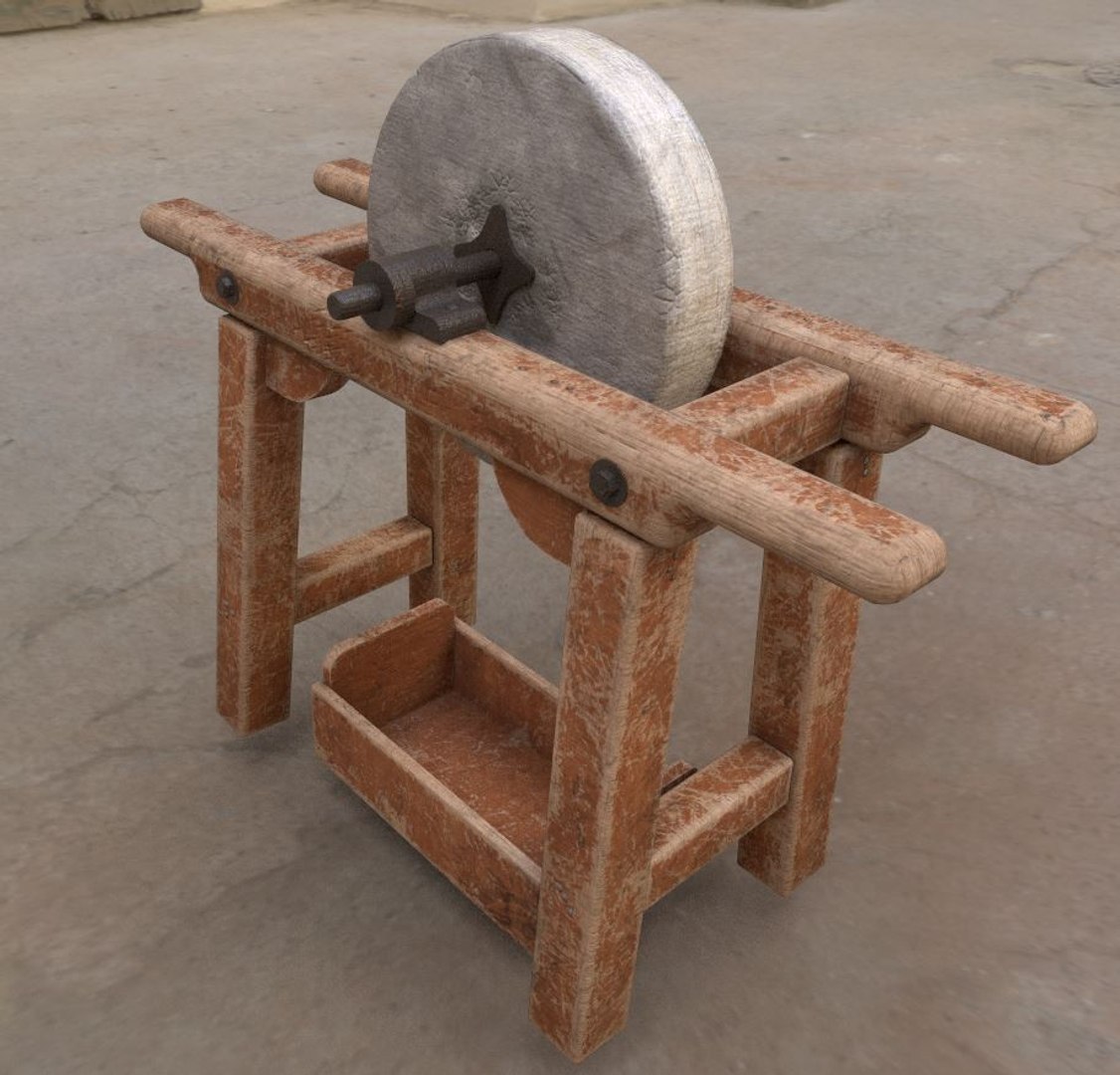 3D Old Grindstone Pbr Model - TurboSquid 1515946