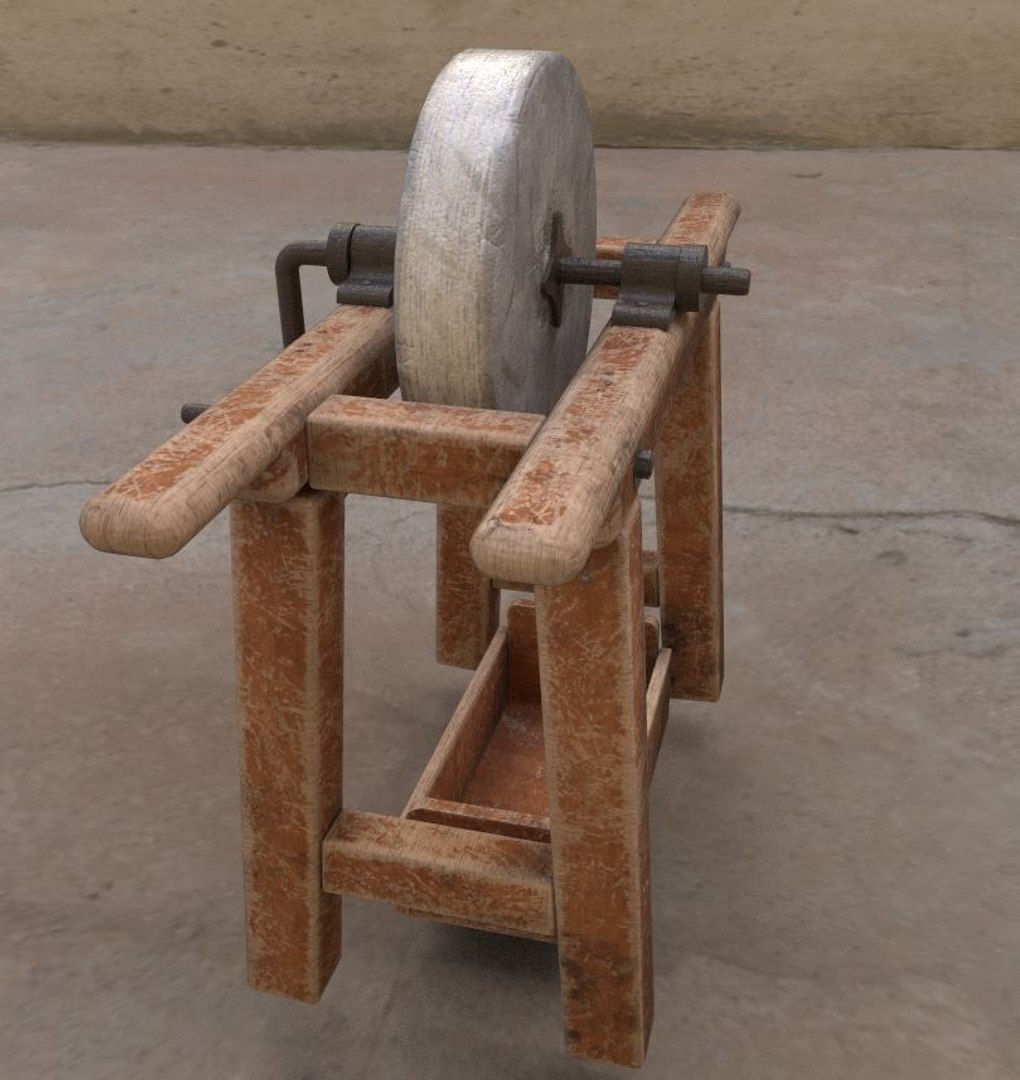3D Old Grindstone Pbr Model - TurboSquid 1515946