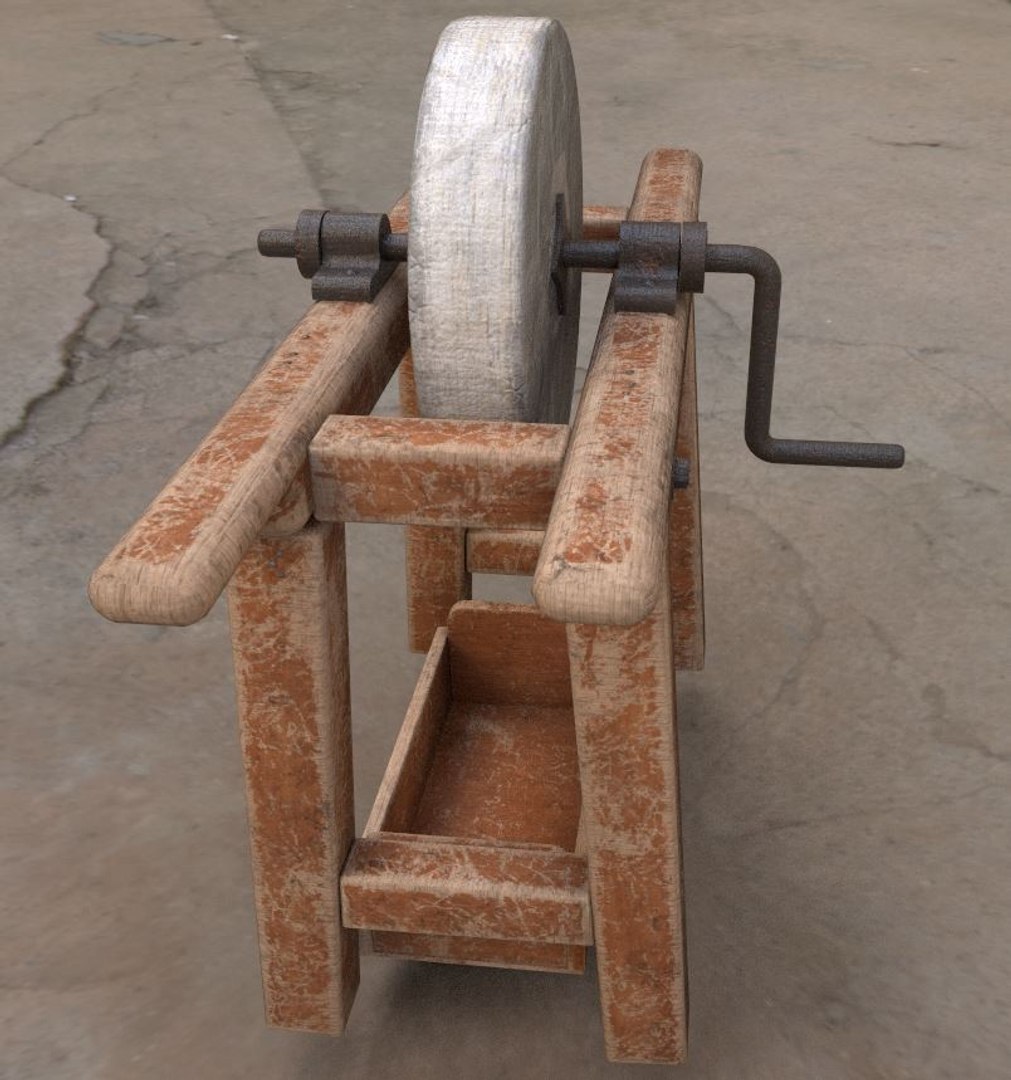 3D Old Grindstone Pbr Model - TurboSquid 1515946