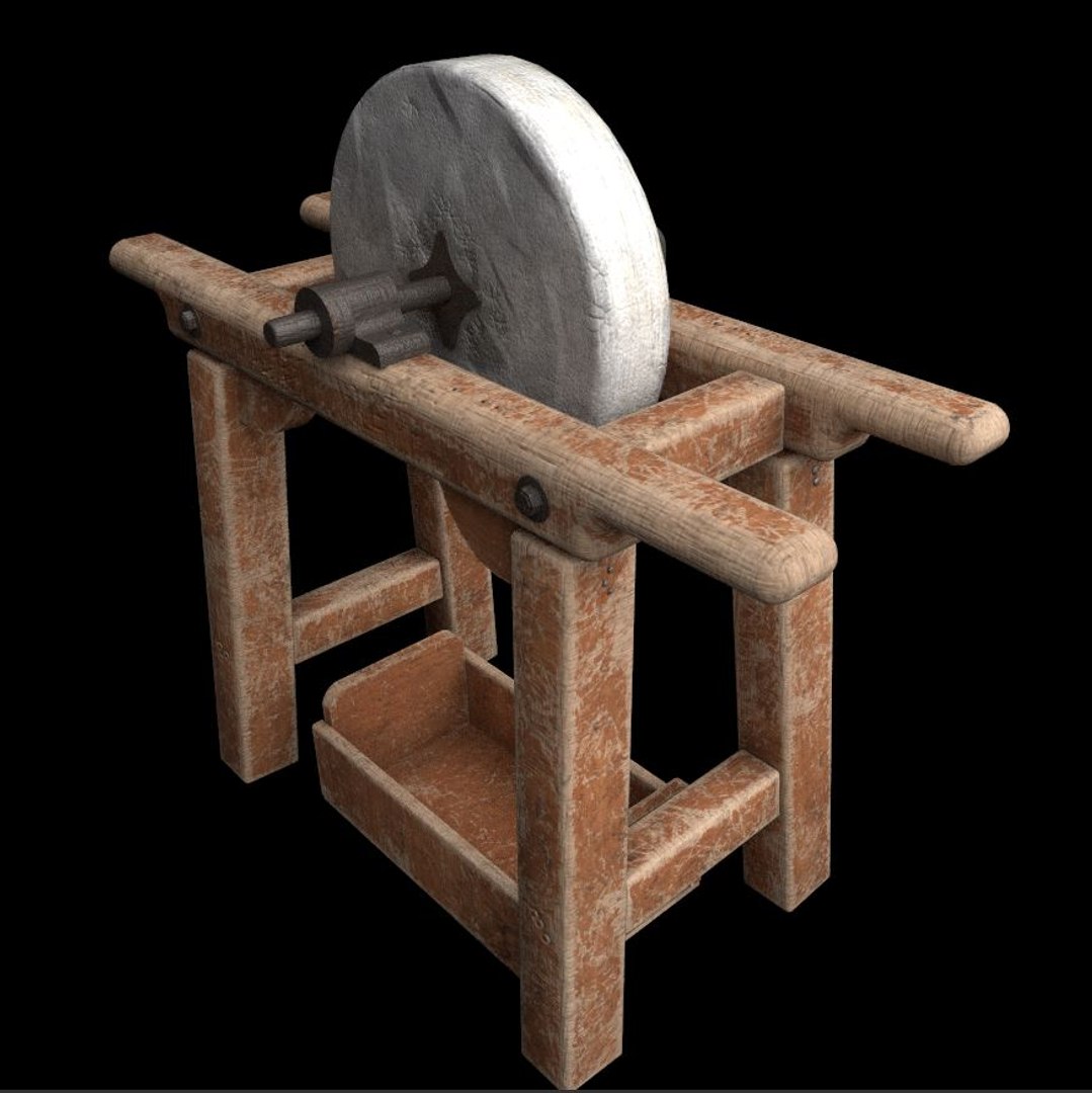 3D Old Grindstone Pbr Model - TurboSquid 1515946