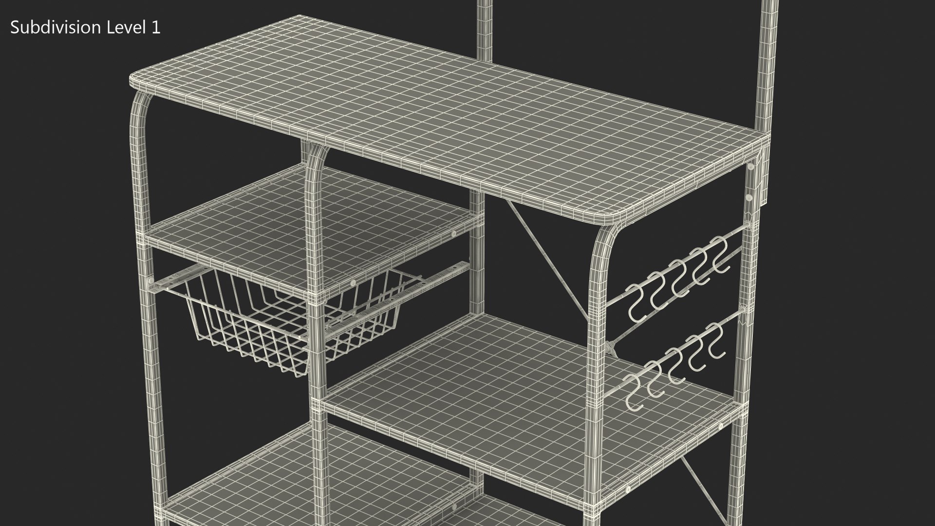 3D model multipurpose kitchen bakers rack - TurboSquid 1576752