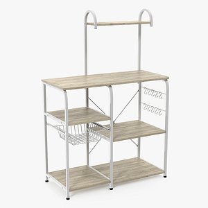 3D Model Vintage Kitchen Bakers Rack - TurboSquid 1576885