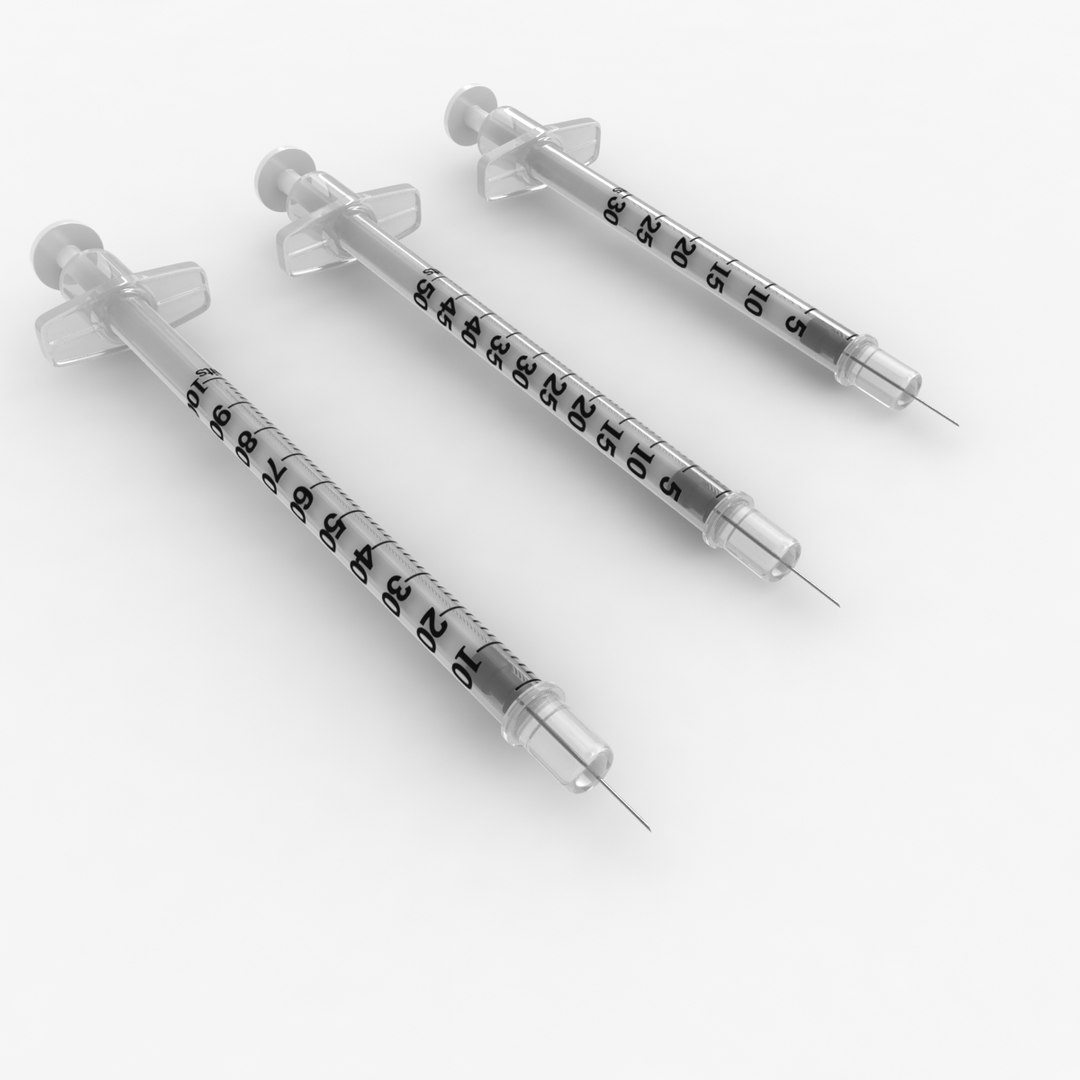 Bd Insulin Syringe Set 3d Model
