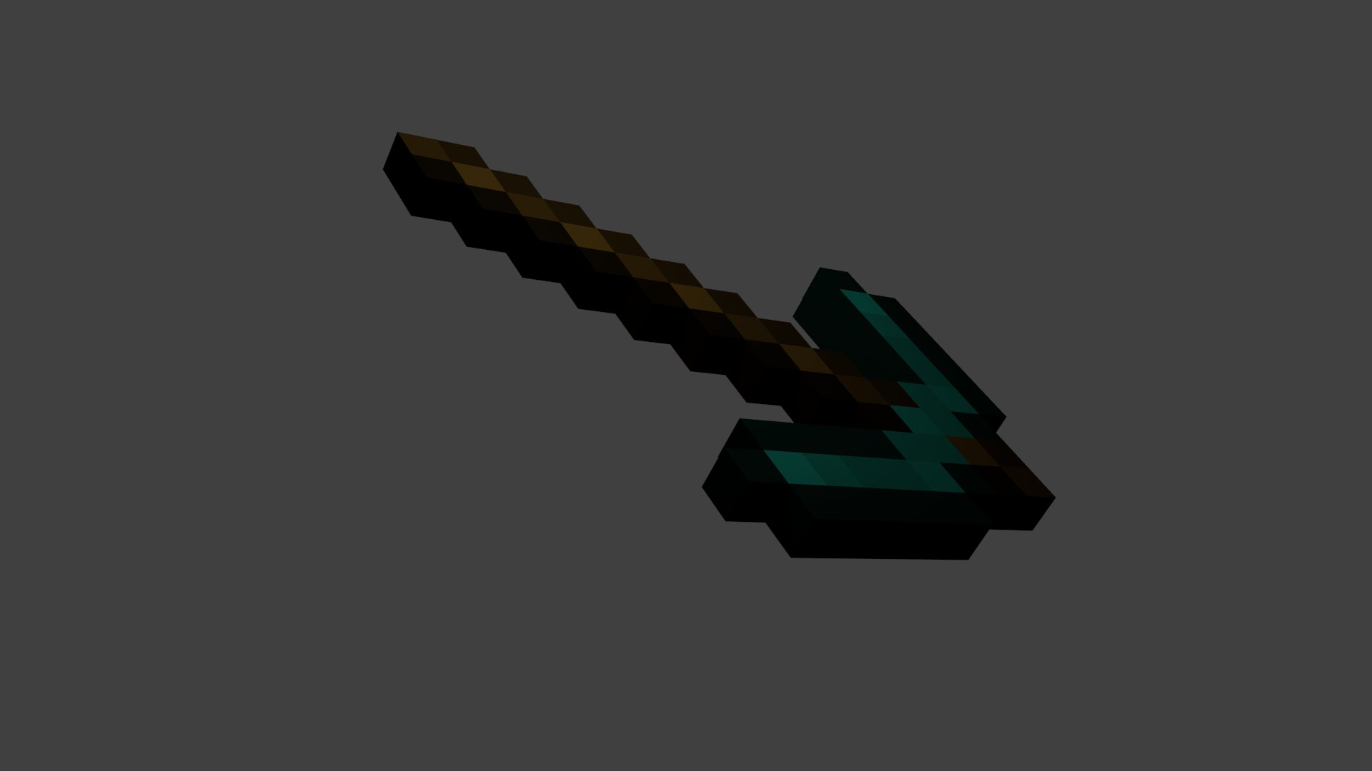 Free Minecraft Pickaxe 3d Model