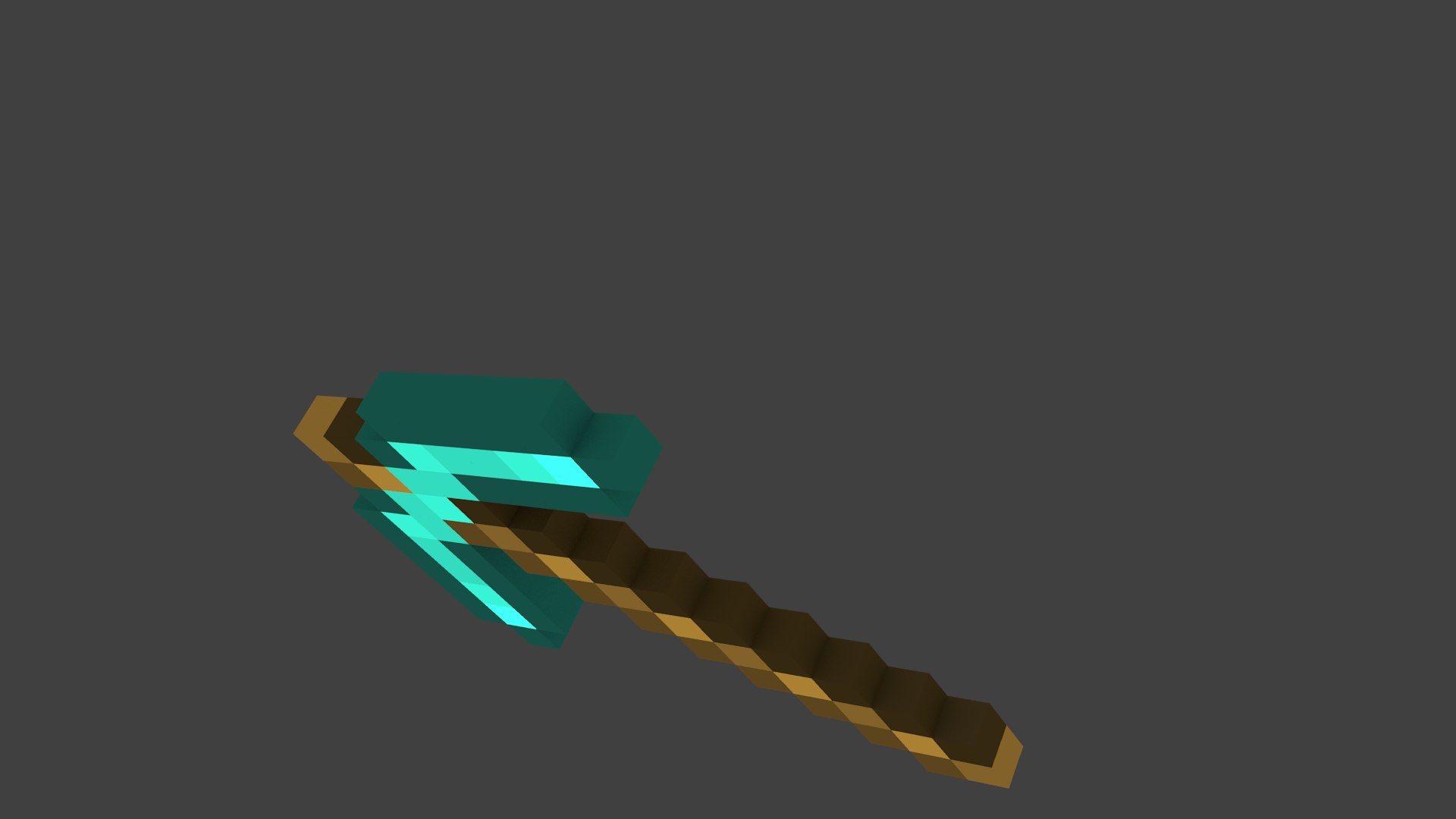 Free Minecraft Pickaxe 3d Model