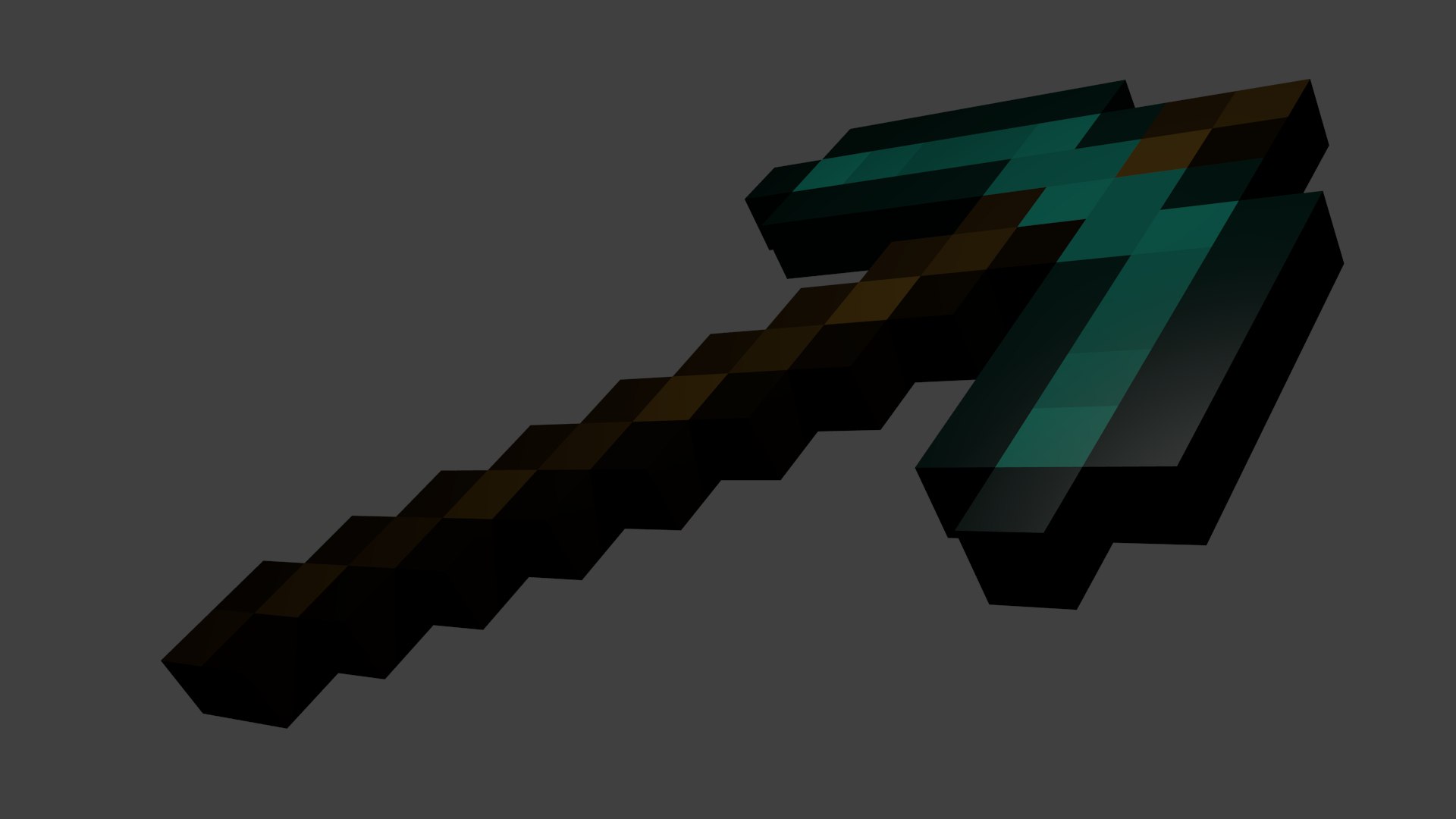 Free Minecraft Pickaxe 3d Model