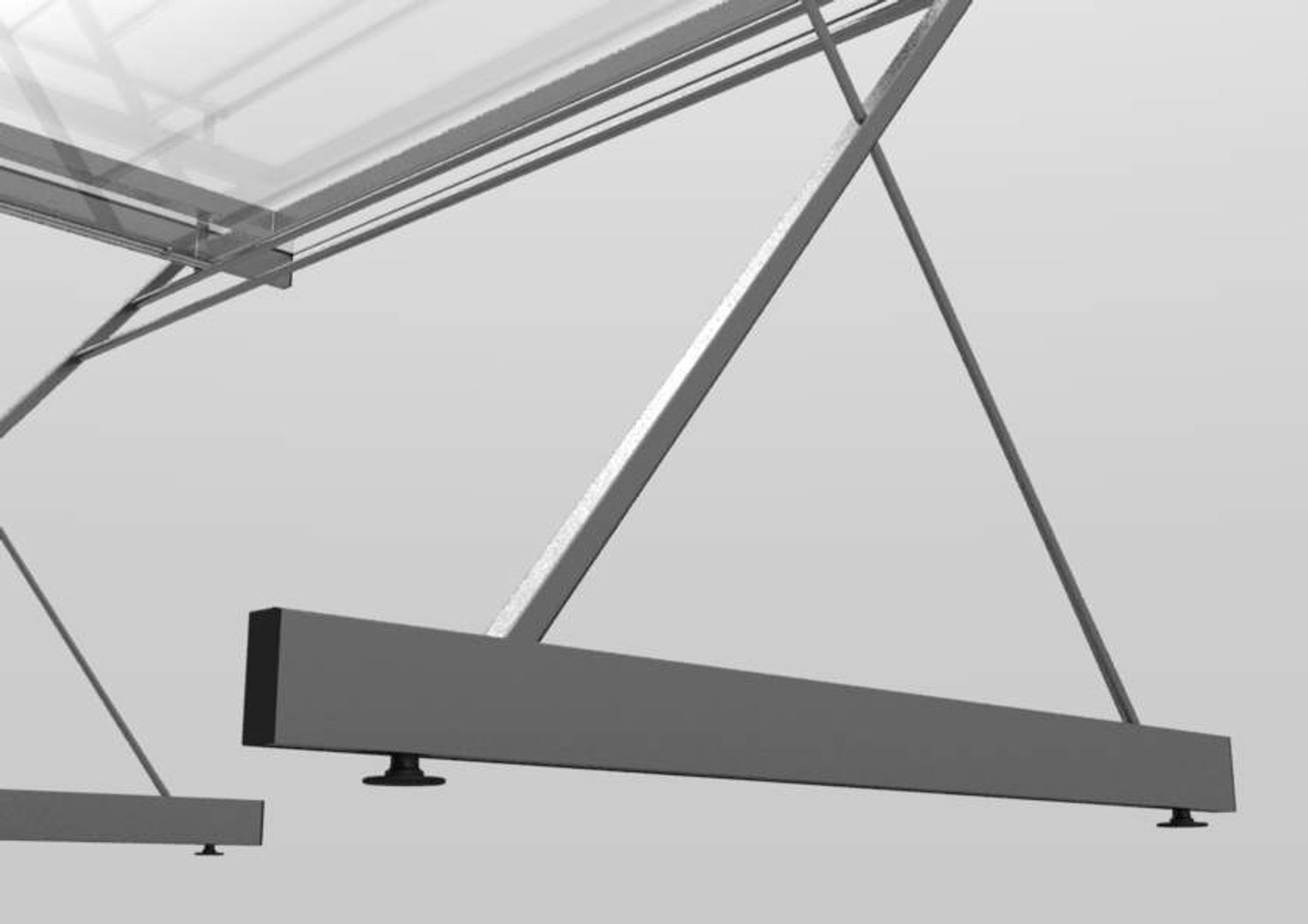 3d Computer Glass Desk Model