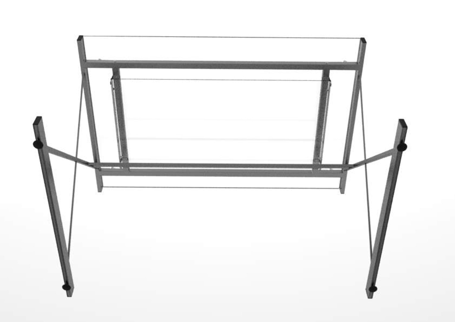 3d Computer Glass Desk Model