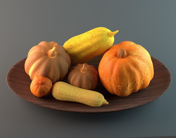 carnival squash pumpkin 3d obj