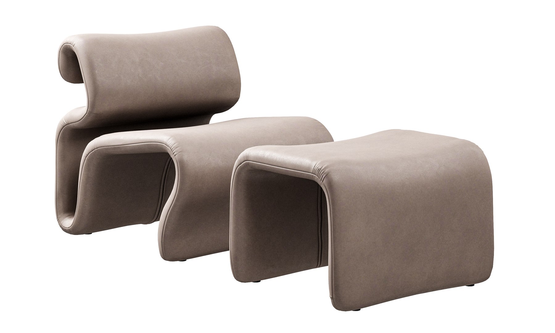 3D Model Artilleriet -Etcetera Leather Easy Chair - TurboSquid 2061214