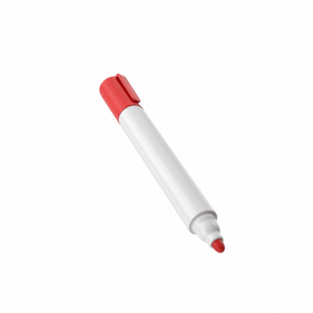 3D Red Whiteboard Marker - TurboSquid 2110262
