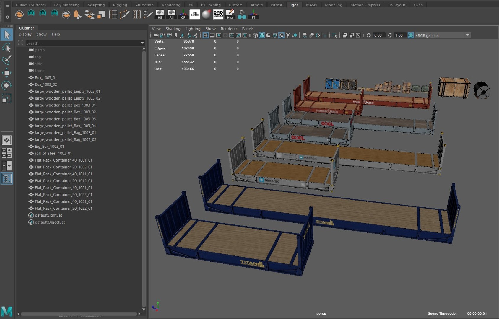 Flat Rack Containers 3D Model - TurboSquid 2187867