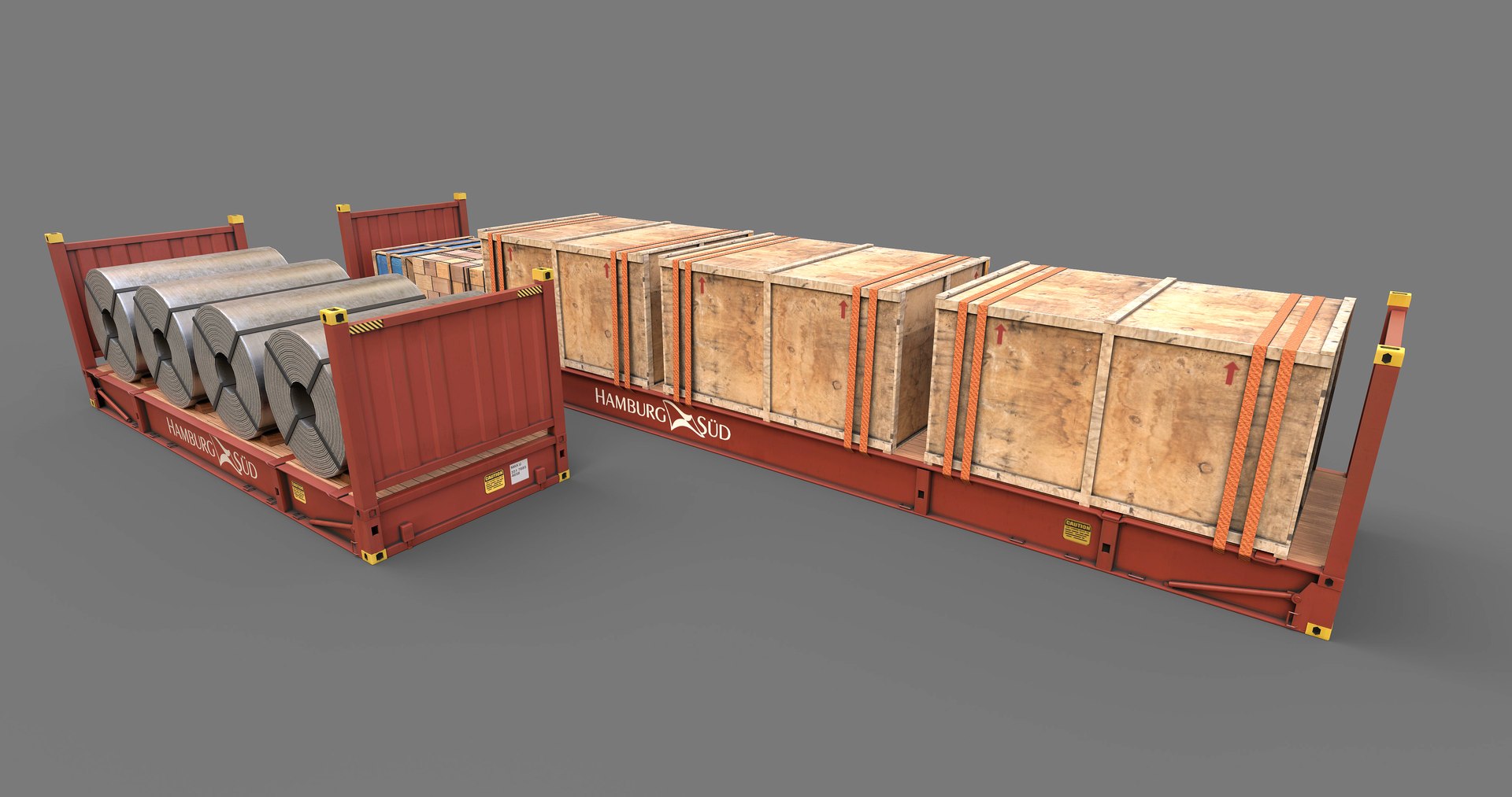 Flat Rack Containers 3D Model - TurboSquid 2187867