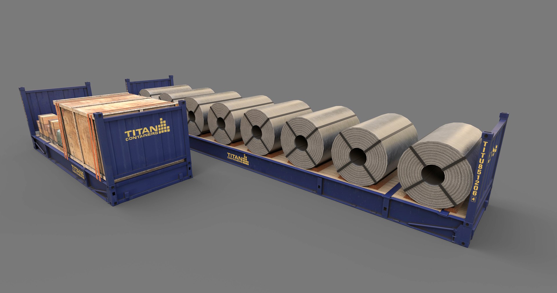 Flat Rack Containers 3D Model - TurboSquid 2187867