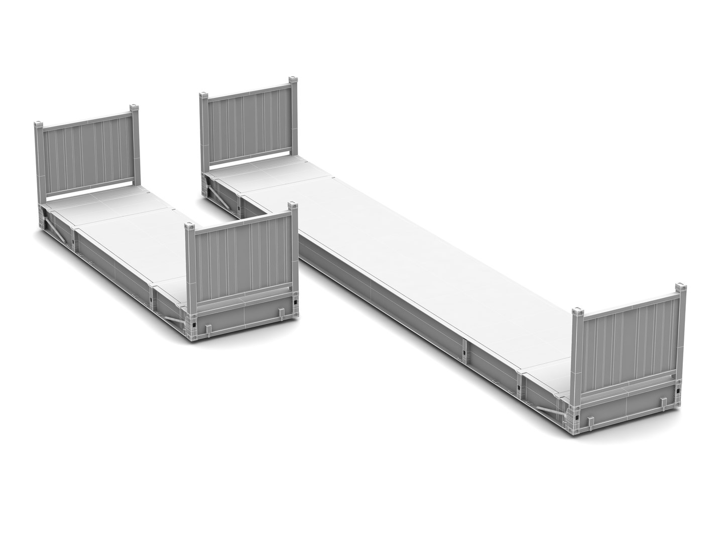 Flat Rack Containers 3D Model - TurboSquid 2187867
