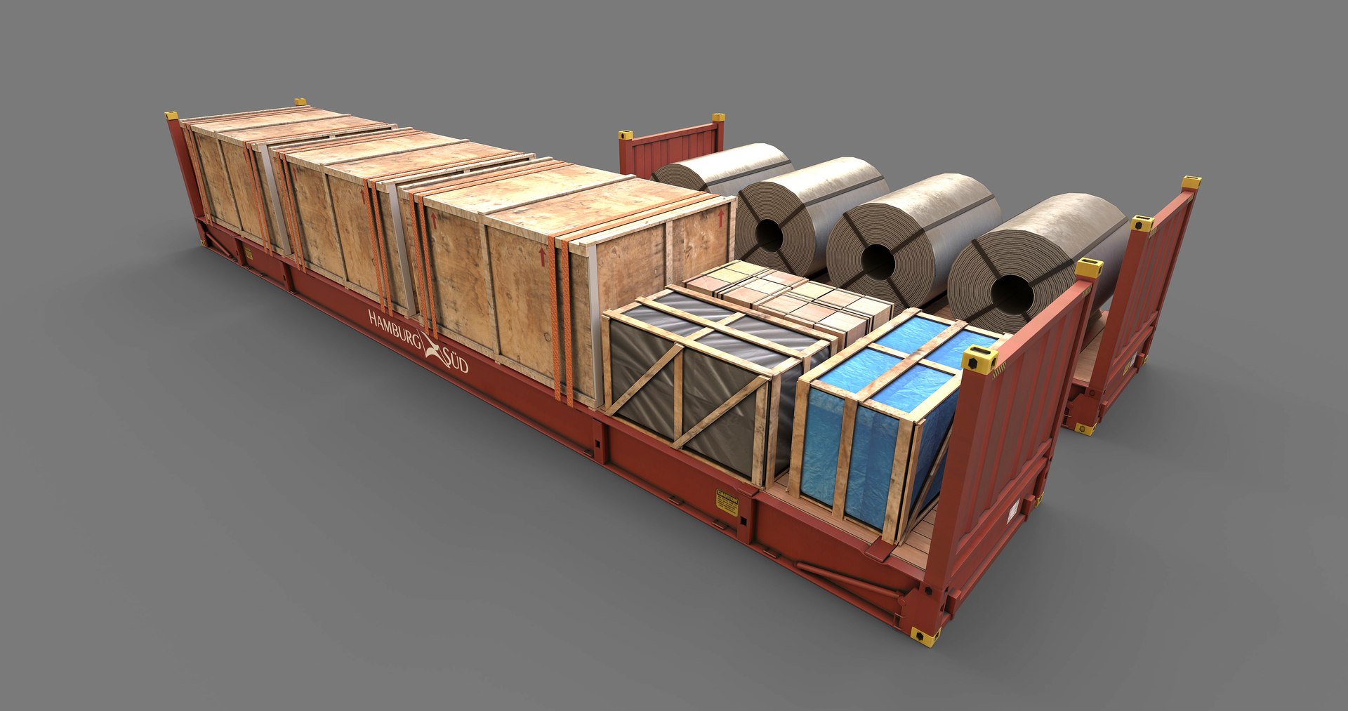 Flat Rack Containers 3D Model - TurboSquid 2187867