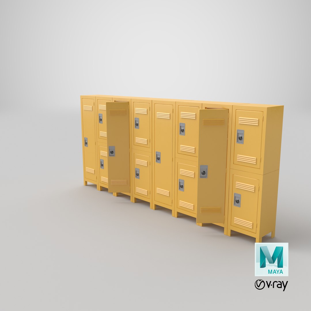 Lockers Modeled Pbr 3D Model - TurboSquid 1425486