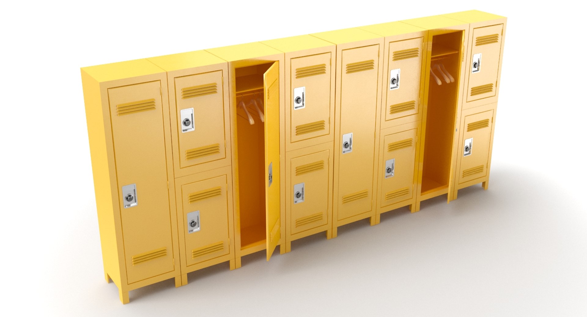 Lockers Modeled Pbr 3D Model - TurboSquid 1425486