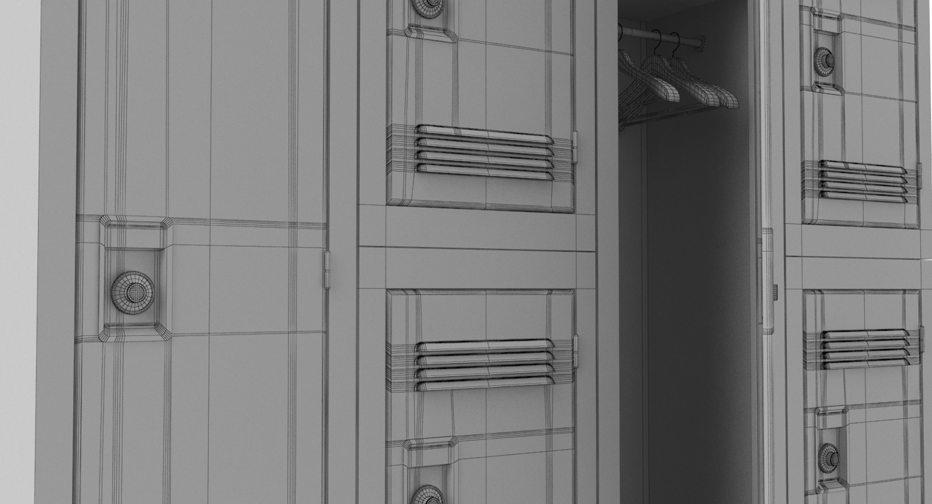 Lockers Modeled Pbr 3D Model - TurboSquid 1425486