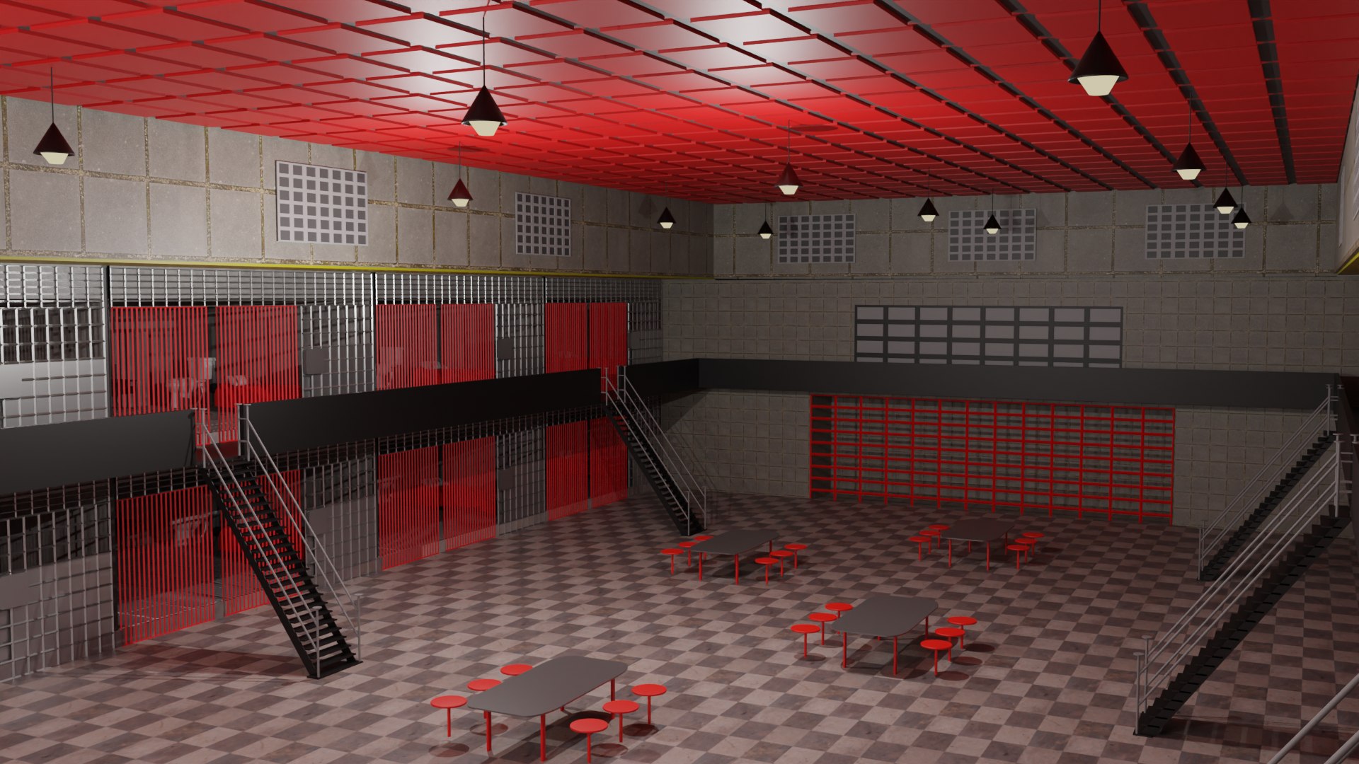 3D Prison Interior Model - TurboSquid 2157294