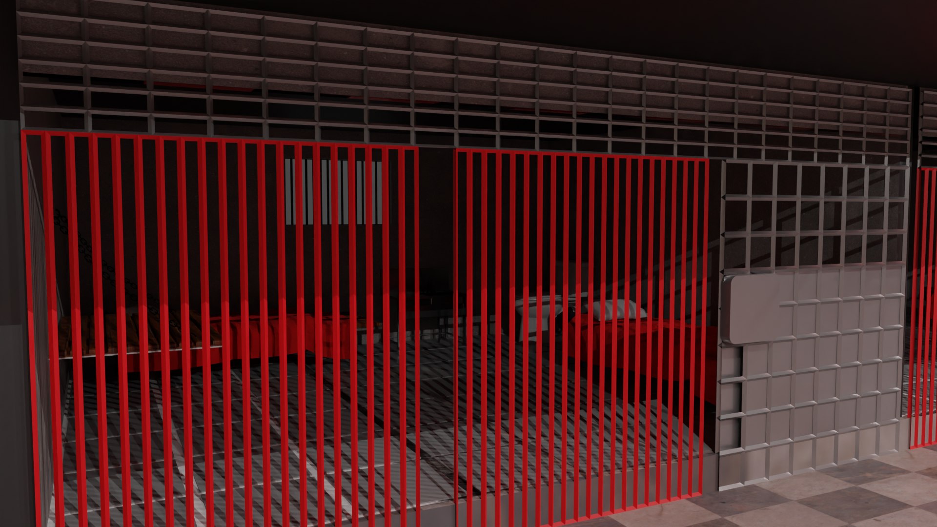 3D Prison Interior Model - TurboSquid 2157294