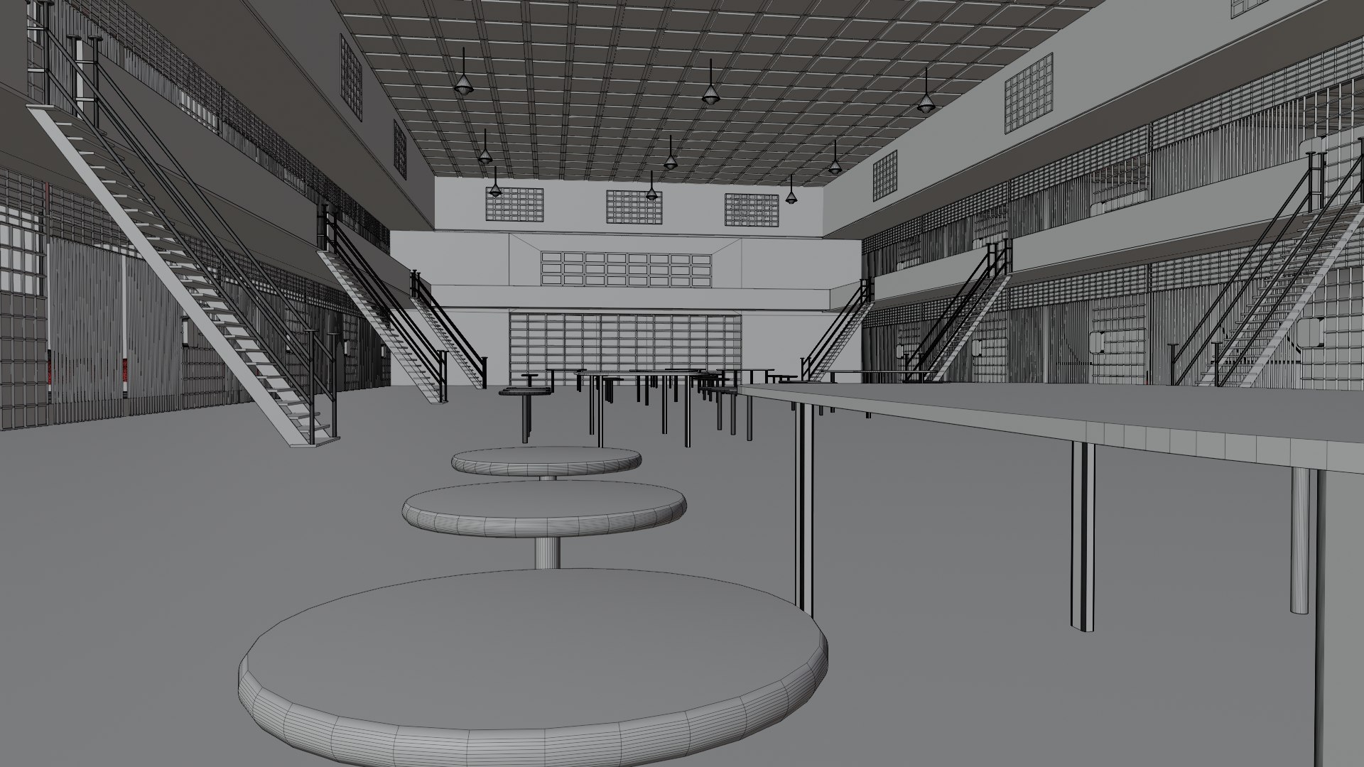 3D Prison Interior Model - TurboSquid 2157294