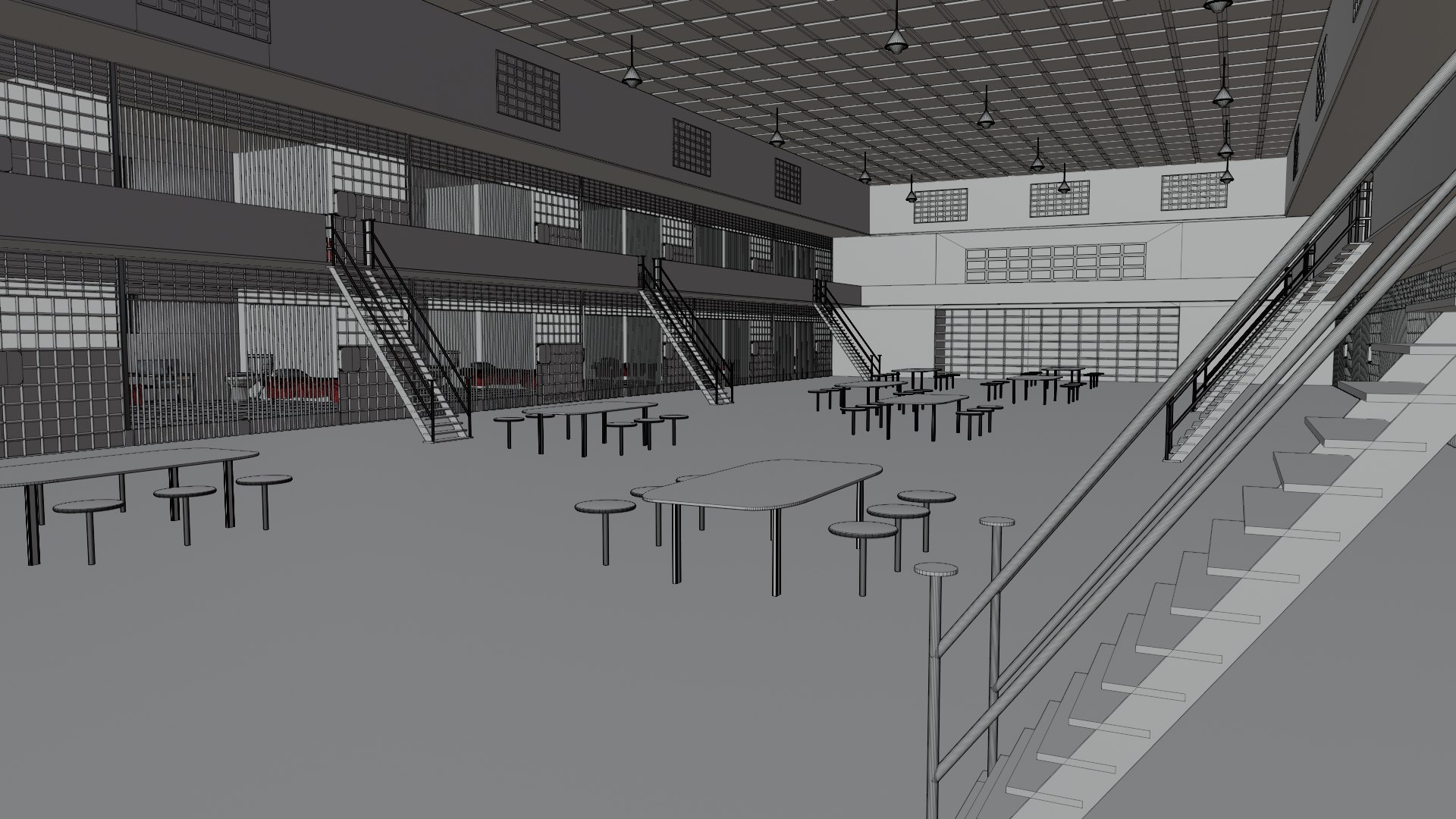 3D Prison Interior Model - TurboSquid 2157294