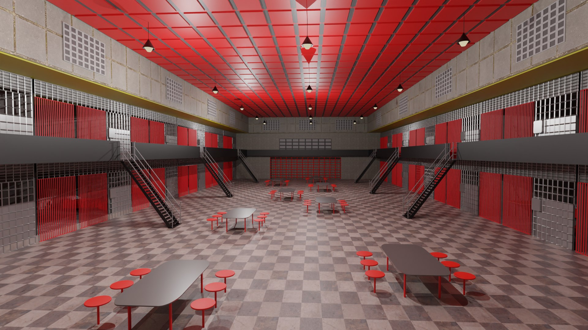 3D Prison Interior Model - TurboSquid 2157294