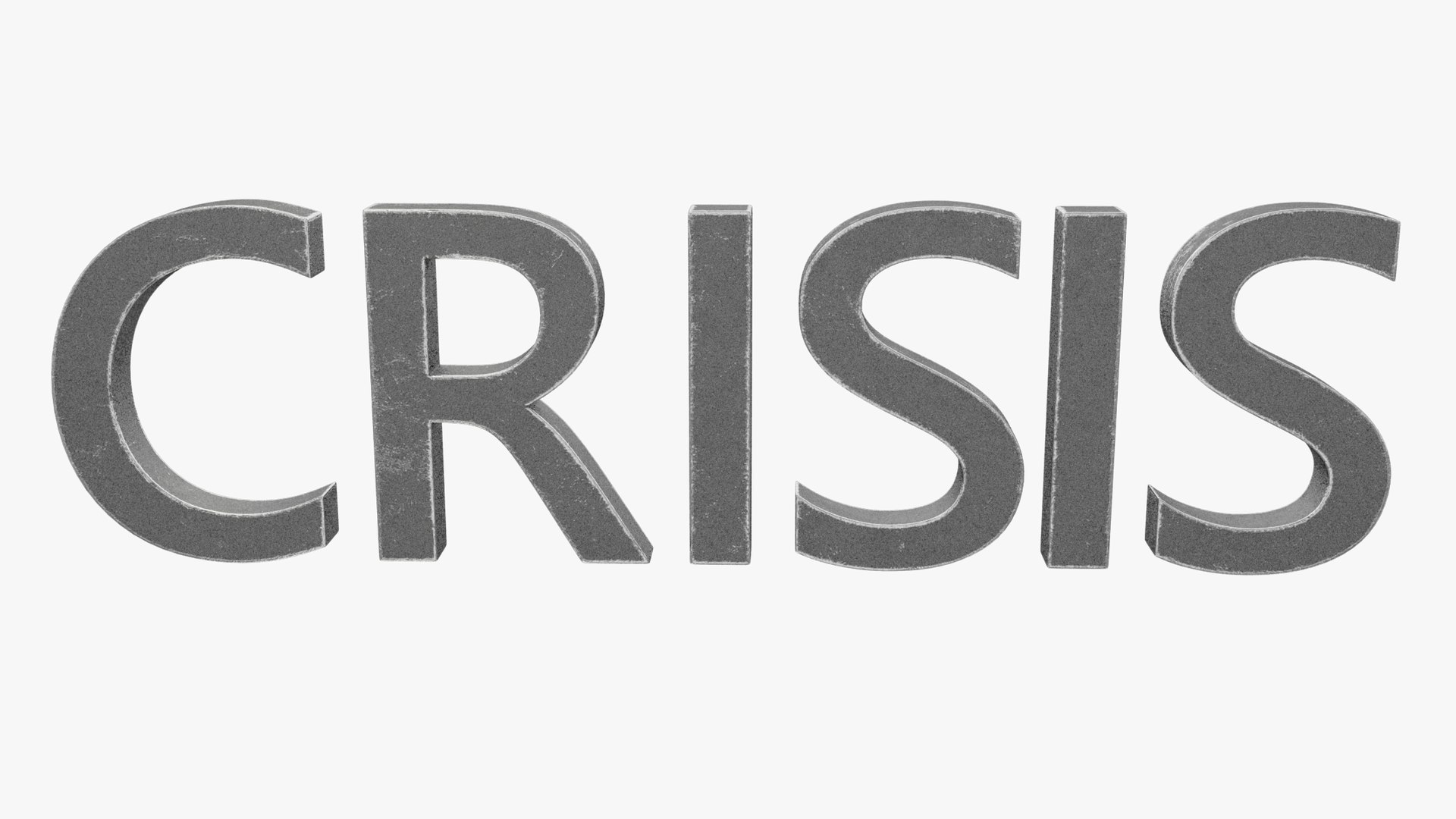 Crisis Lettering 3D Model - TurboSquid 1534700