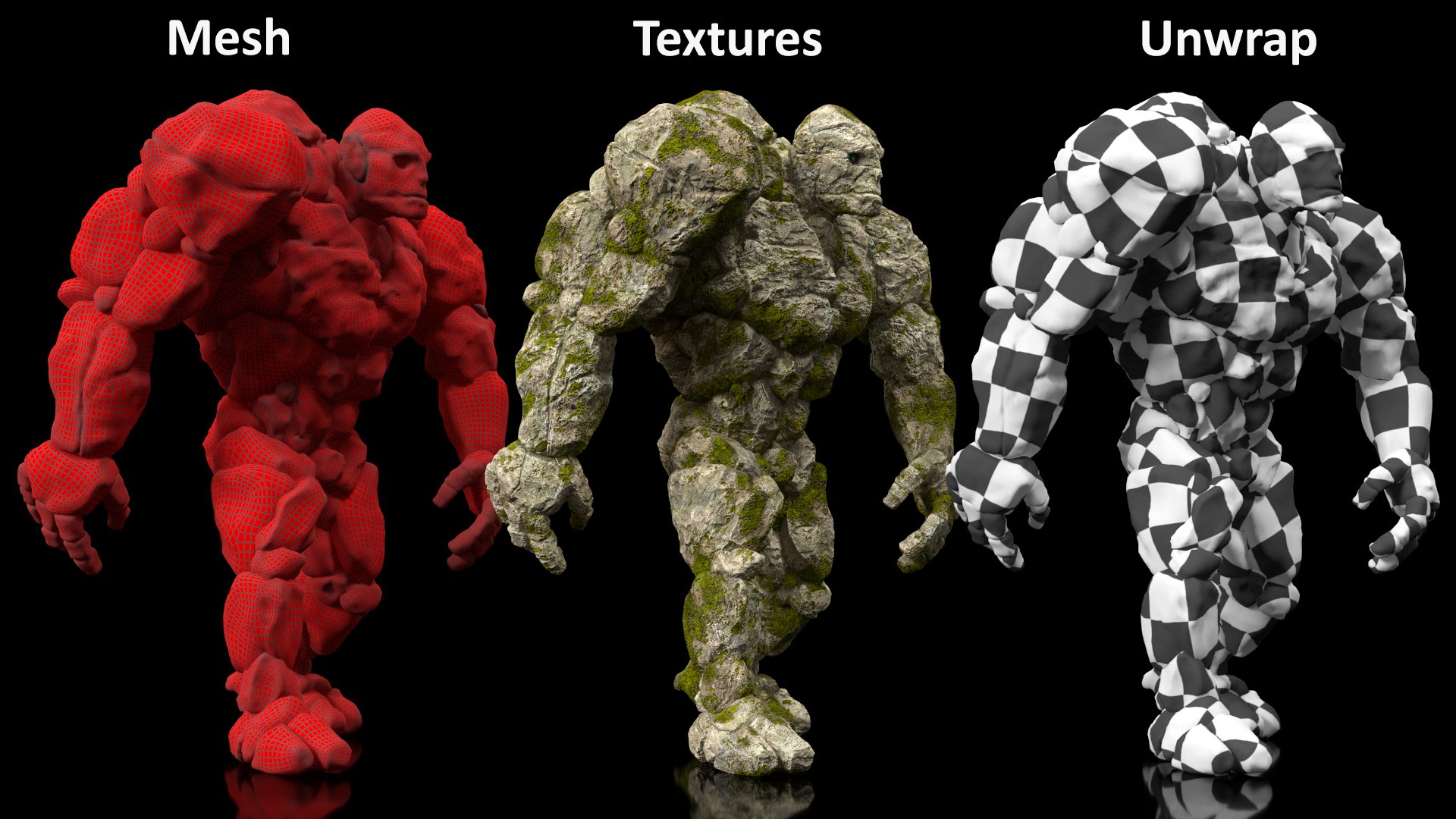 Stone Golem Character Walking Pose 3D - TurboSquid 2031225