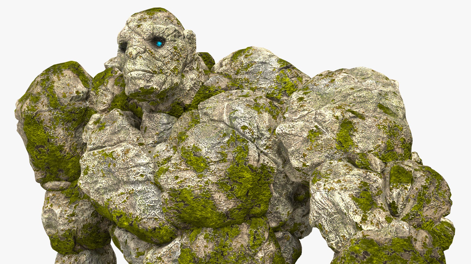 Stone Golem Character Walking Pose 3D - TurboSquid 2031225