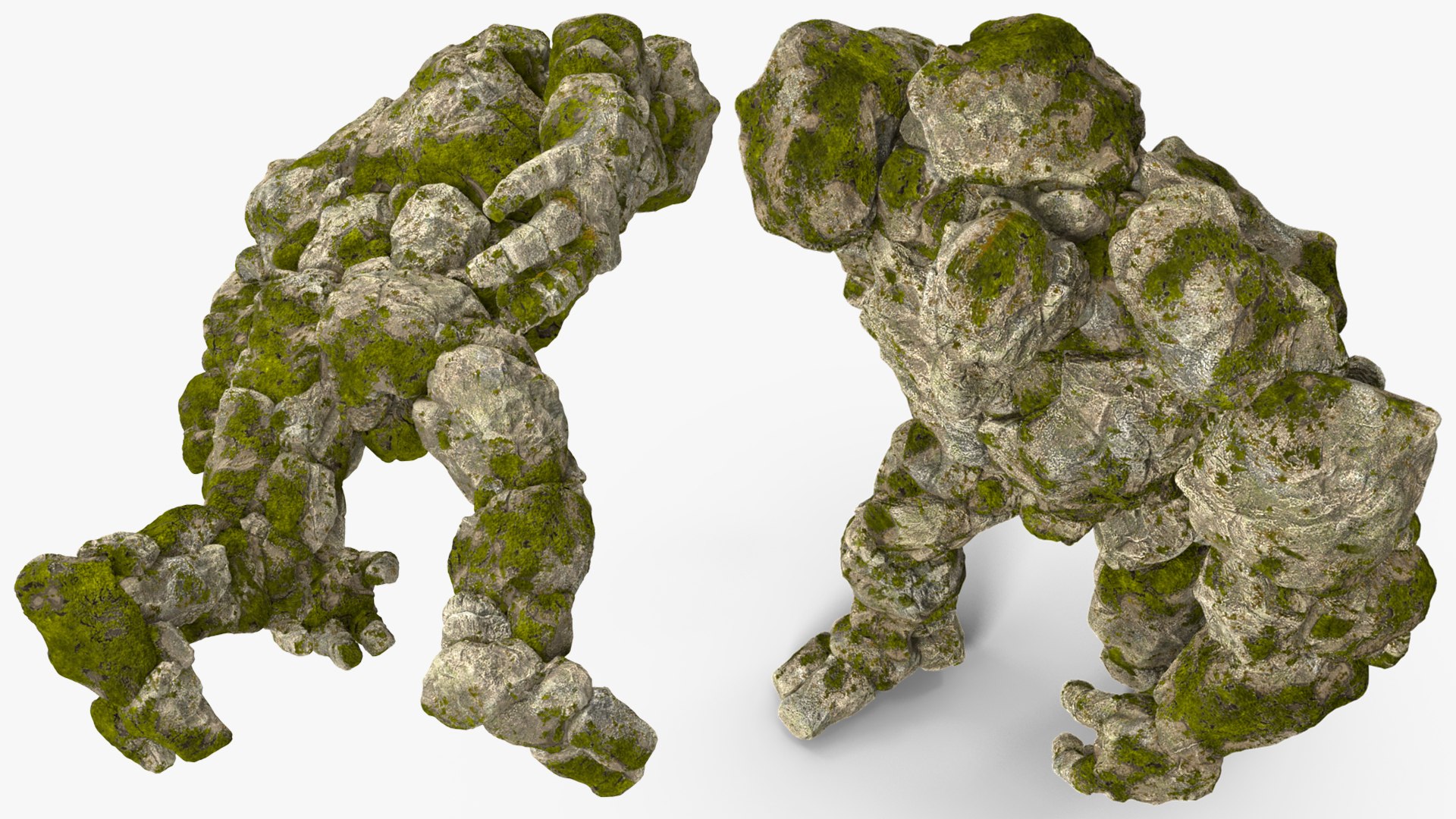Stone Golem Character Walking Pose 3D - TurboSquid 2031225