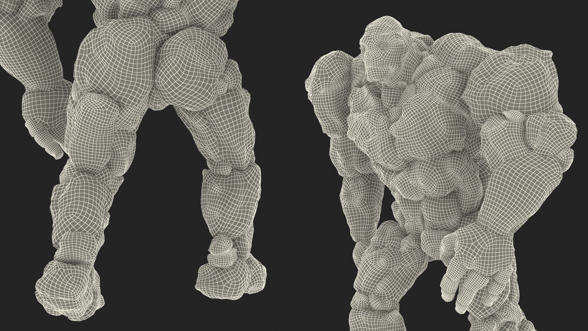 Stone Golem Character Walking Pose 3D - TurboSquid 2031225