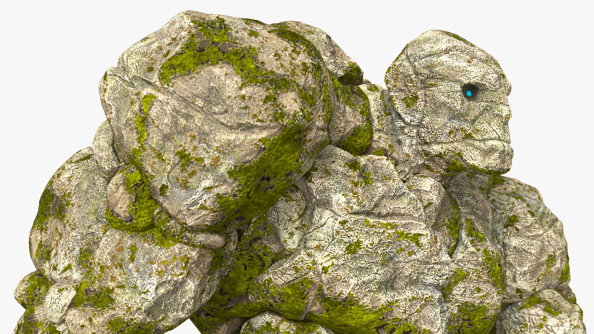 Stone Golem Character Walking Pose 3D - TurboSquid 2031225