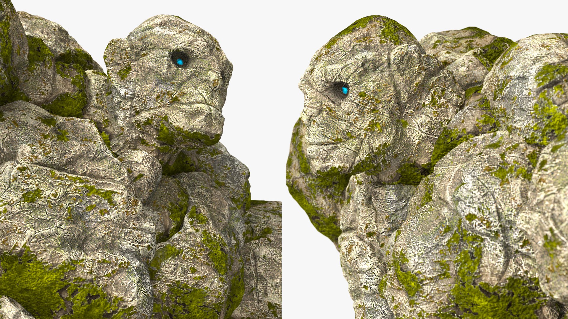 Stone Golem Character Walking Pose 3D - TurboSquid 2031225