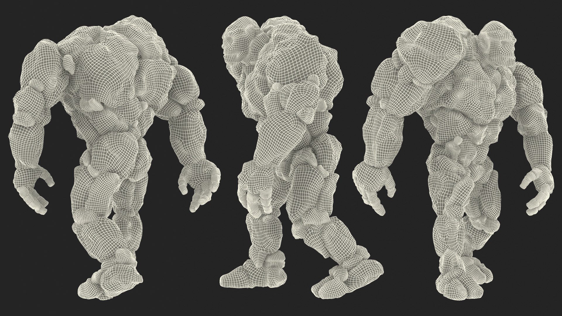 Stone Golem Character Walking Pose 3D - TurboSquid 2031225