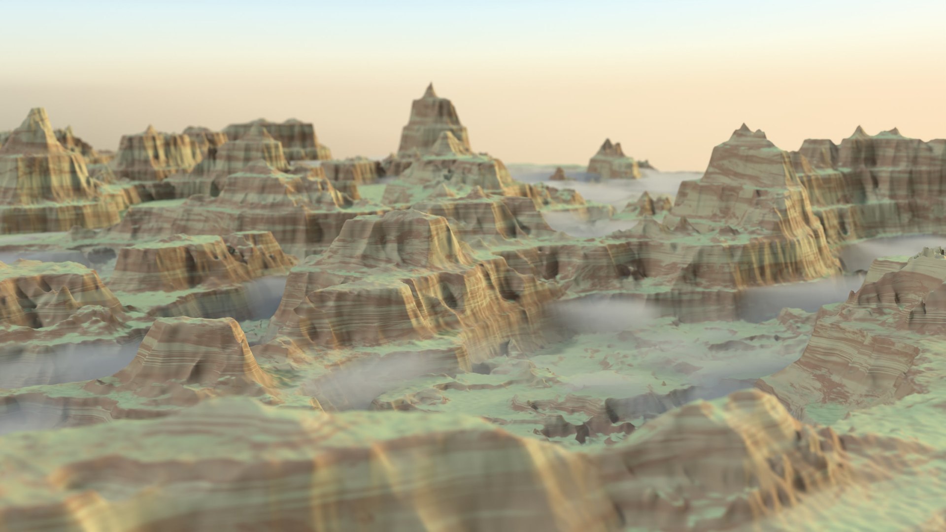 Canyon And Fog 3D Model - TurboSquid 2279512