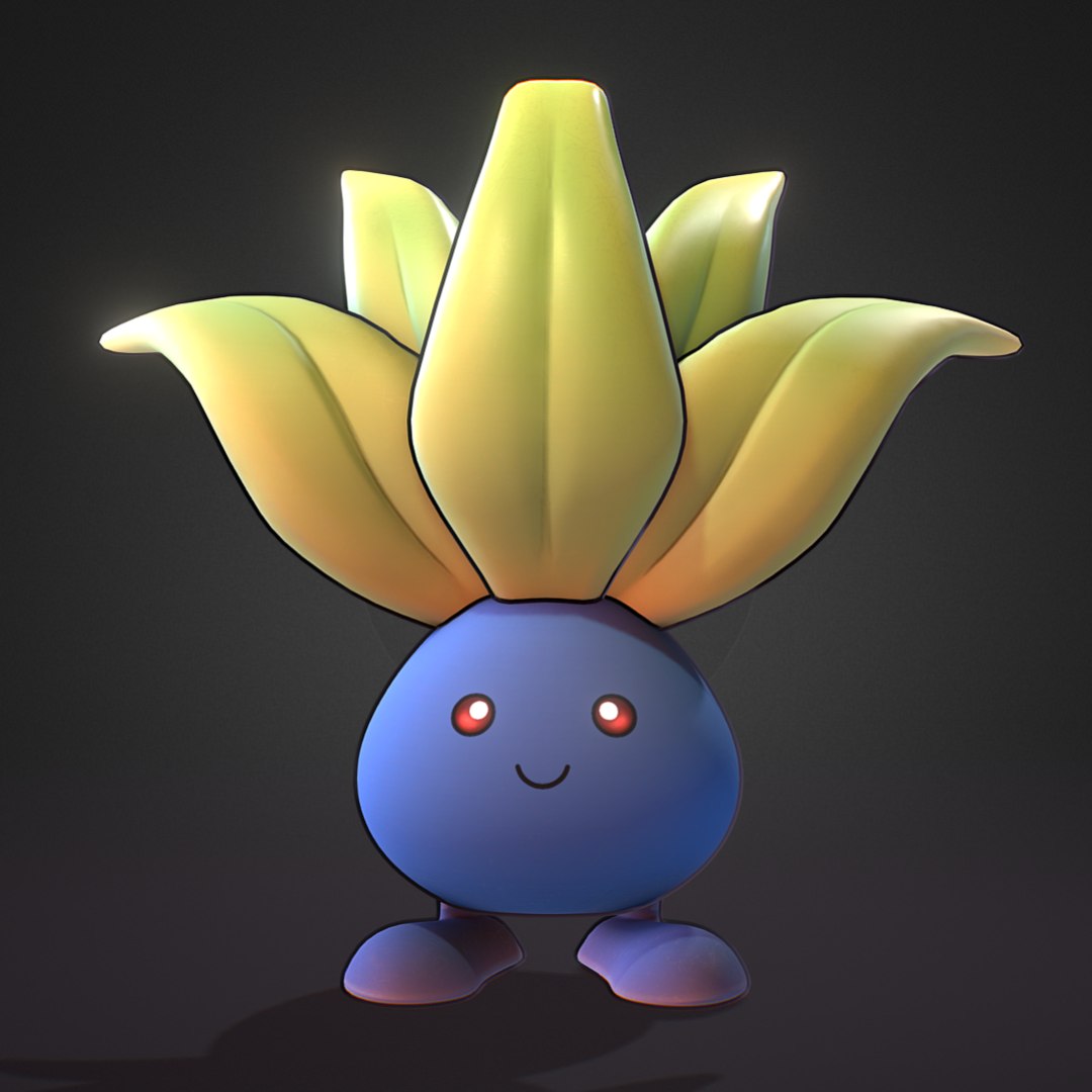 Oddish Pokemon 3d Model