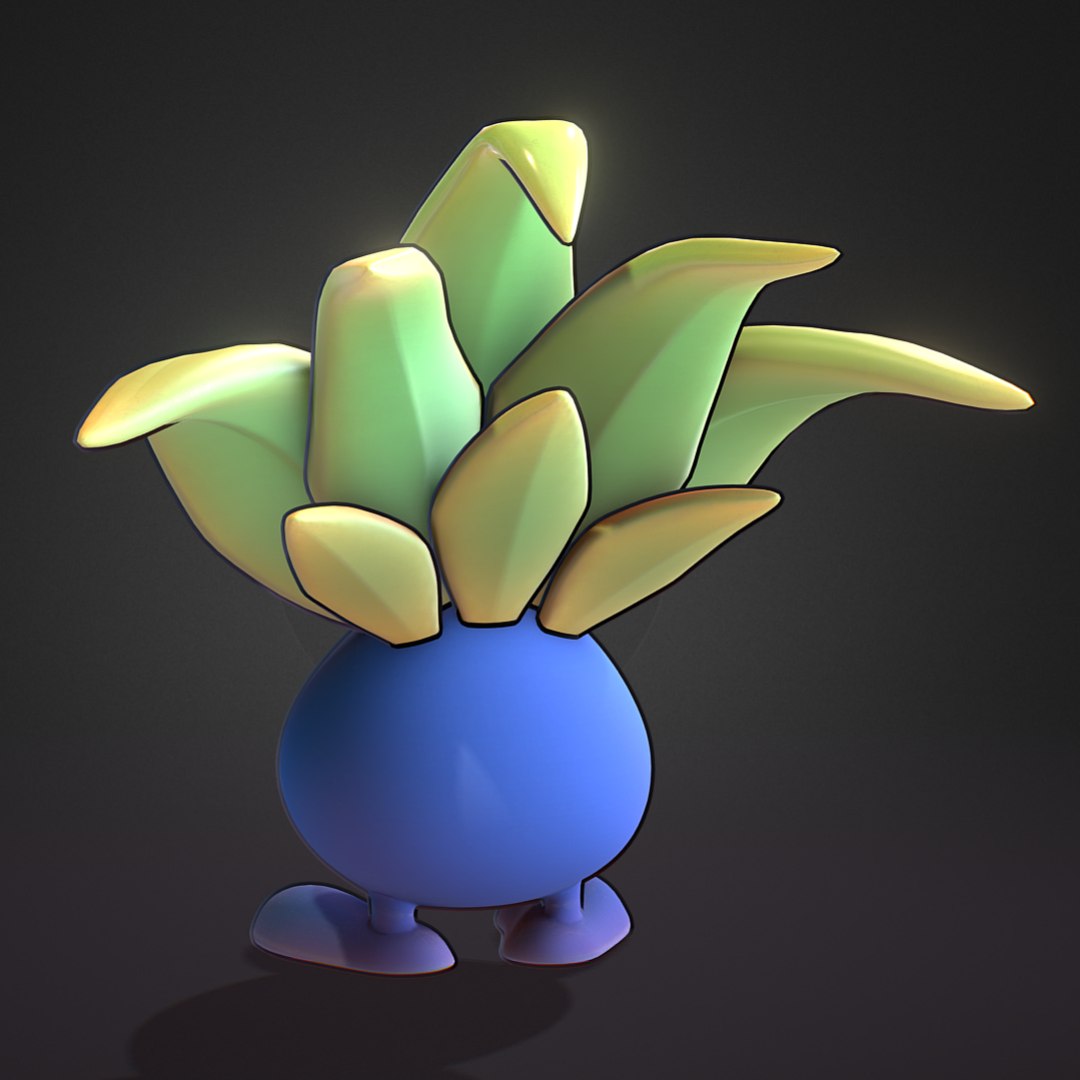 Oddish Pokemon 3d Model
