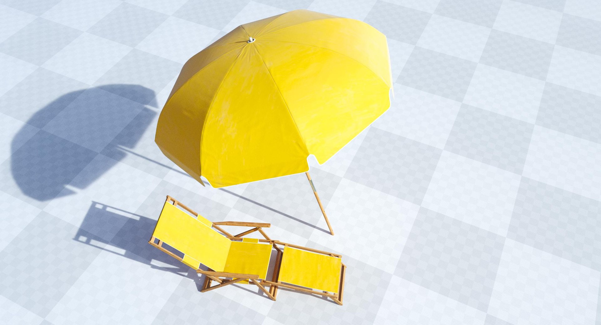 Beach Set 3D Model - TurboSquid 1353136