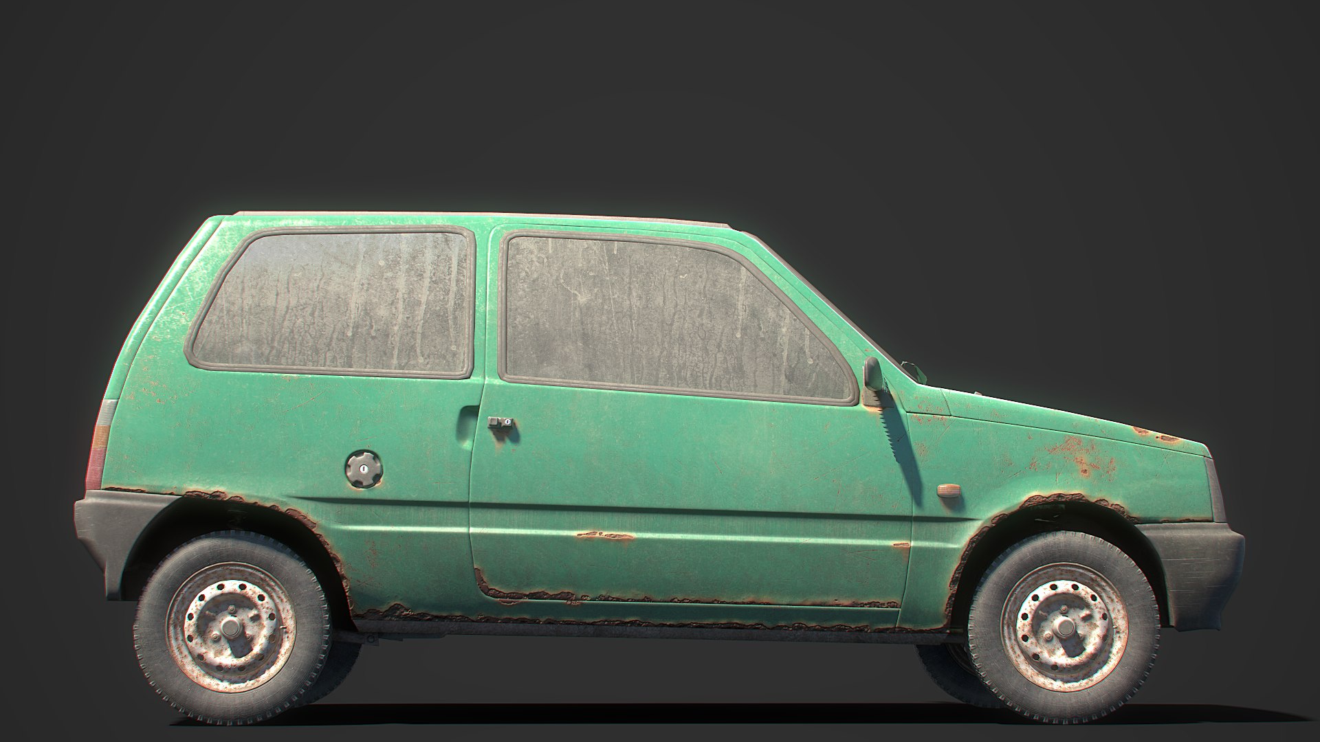 Old Generic Hatchback Model - TurboSquid 1491445
