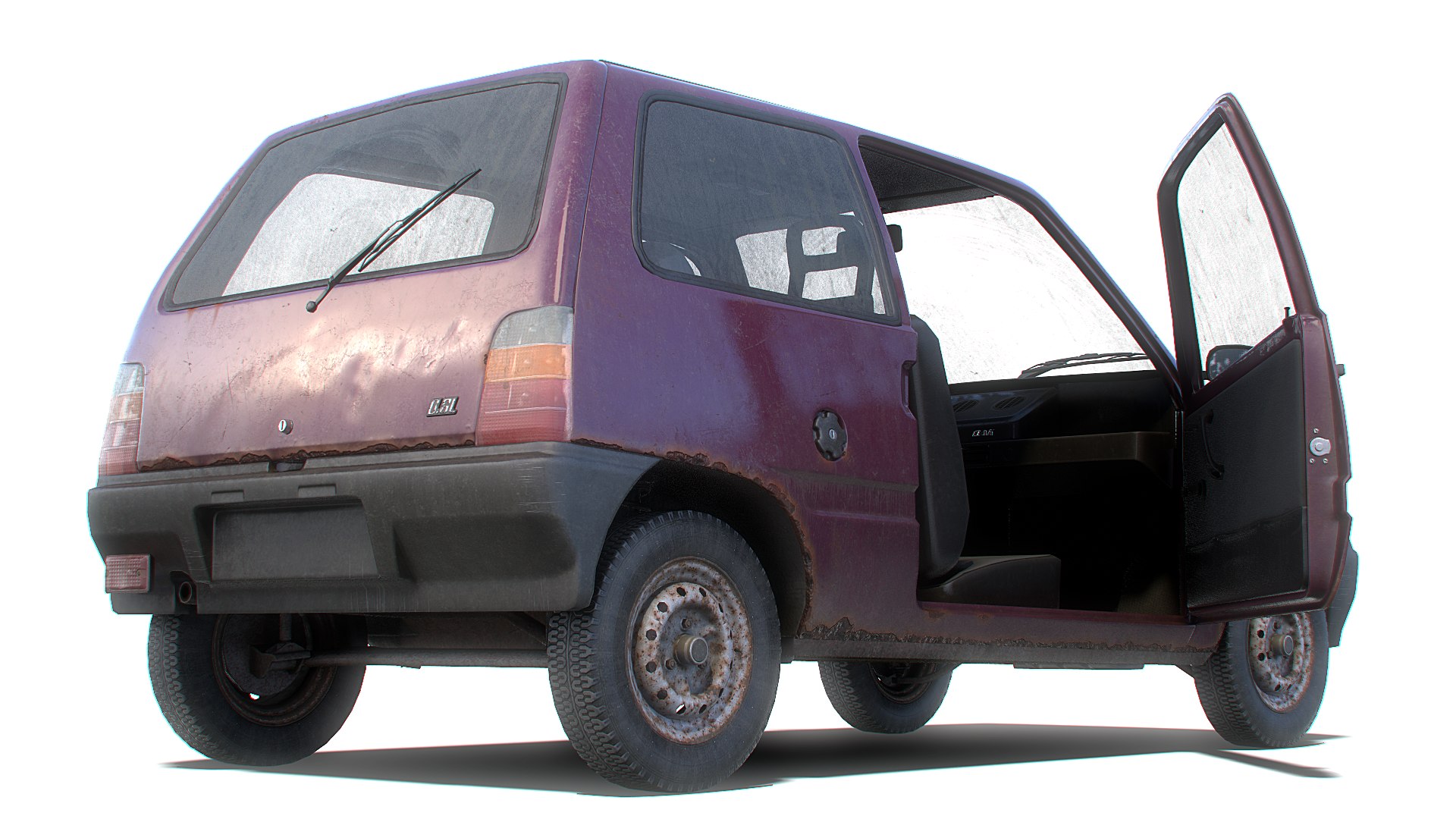 Old Generic Hatchback Model - TurboSquid 1491445