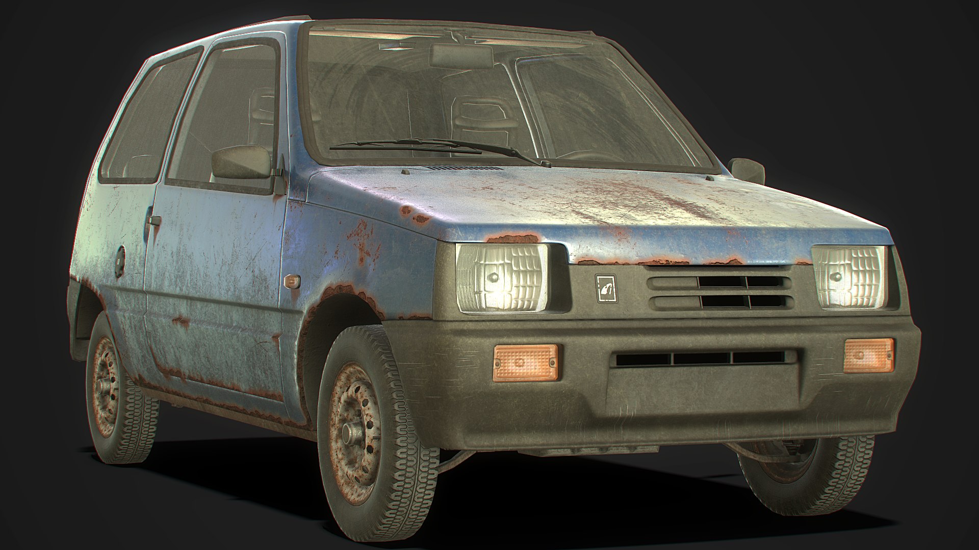 Old Generic Hatchback Model - TurboSquid 1491445