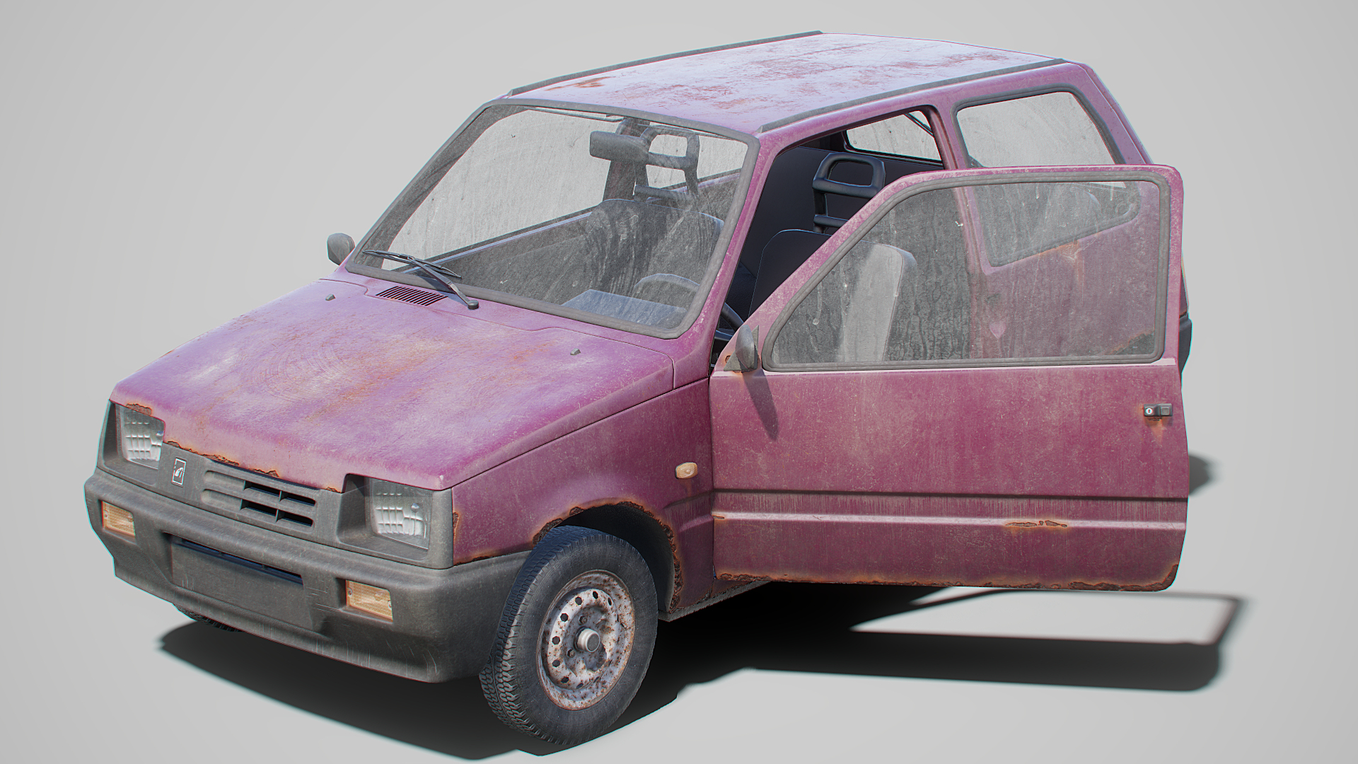 Old Generic Hatchback Model - TurboSquid 1491445