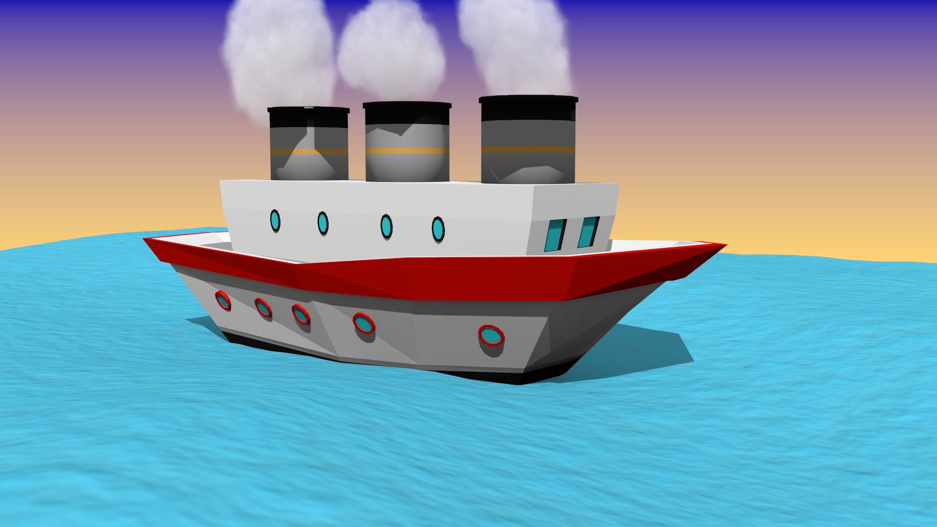 Ship Cartoon 3D - TurboSquid 1226703
