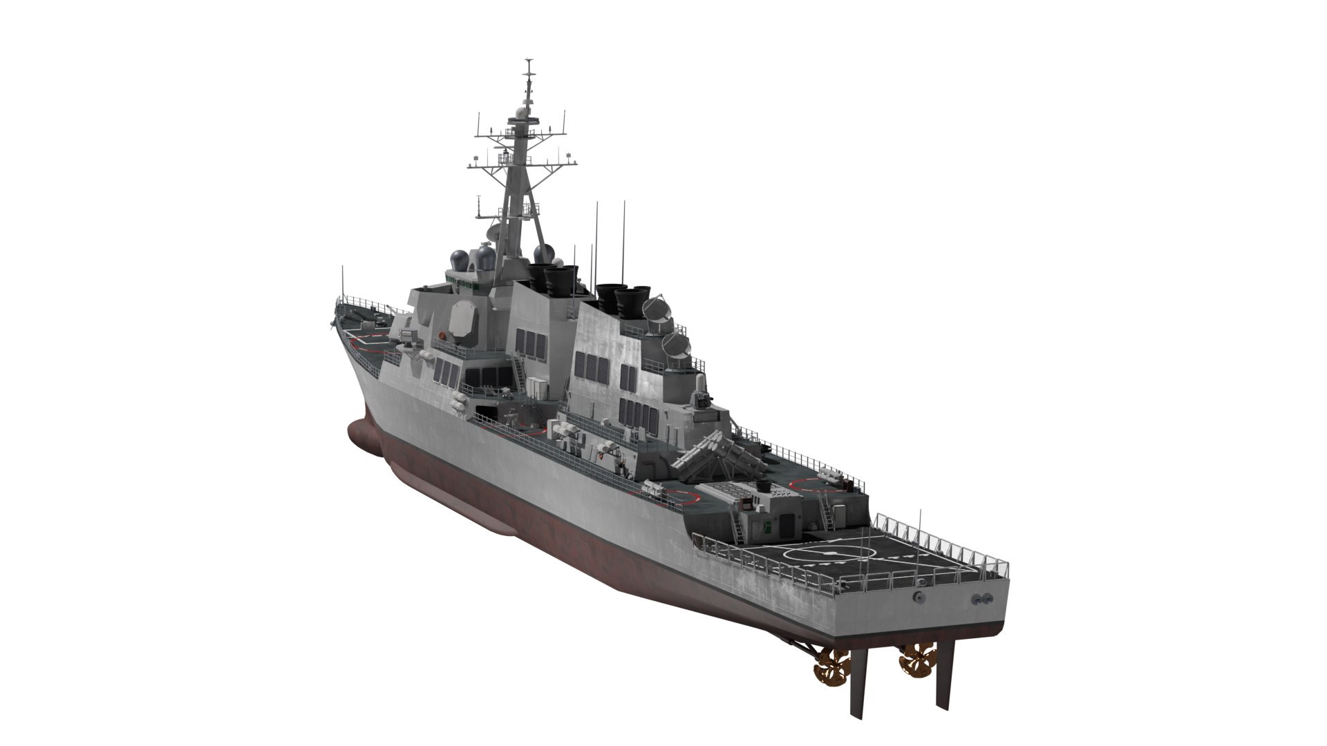 USN Arleigh Burke Class Destroyer Flight I 3D - TurboSquid 2189976