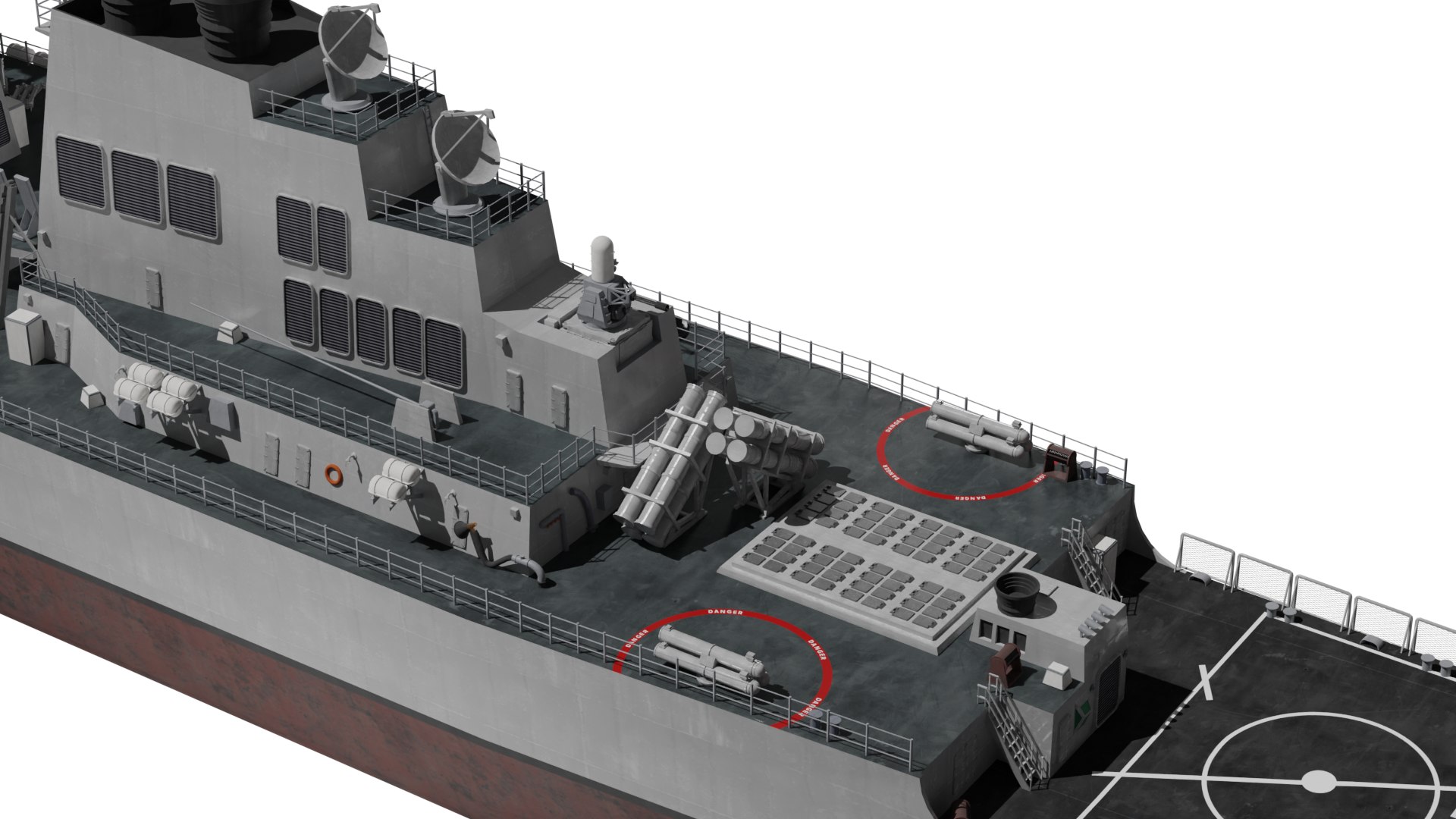 USN Arleigh Burke Class Destroyer Flight I 3D - TurboSquid 2189976