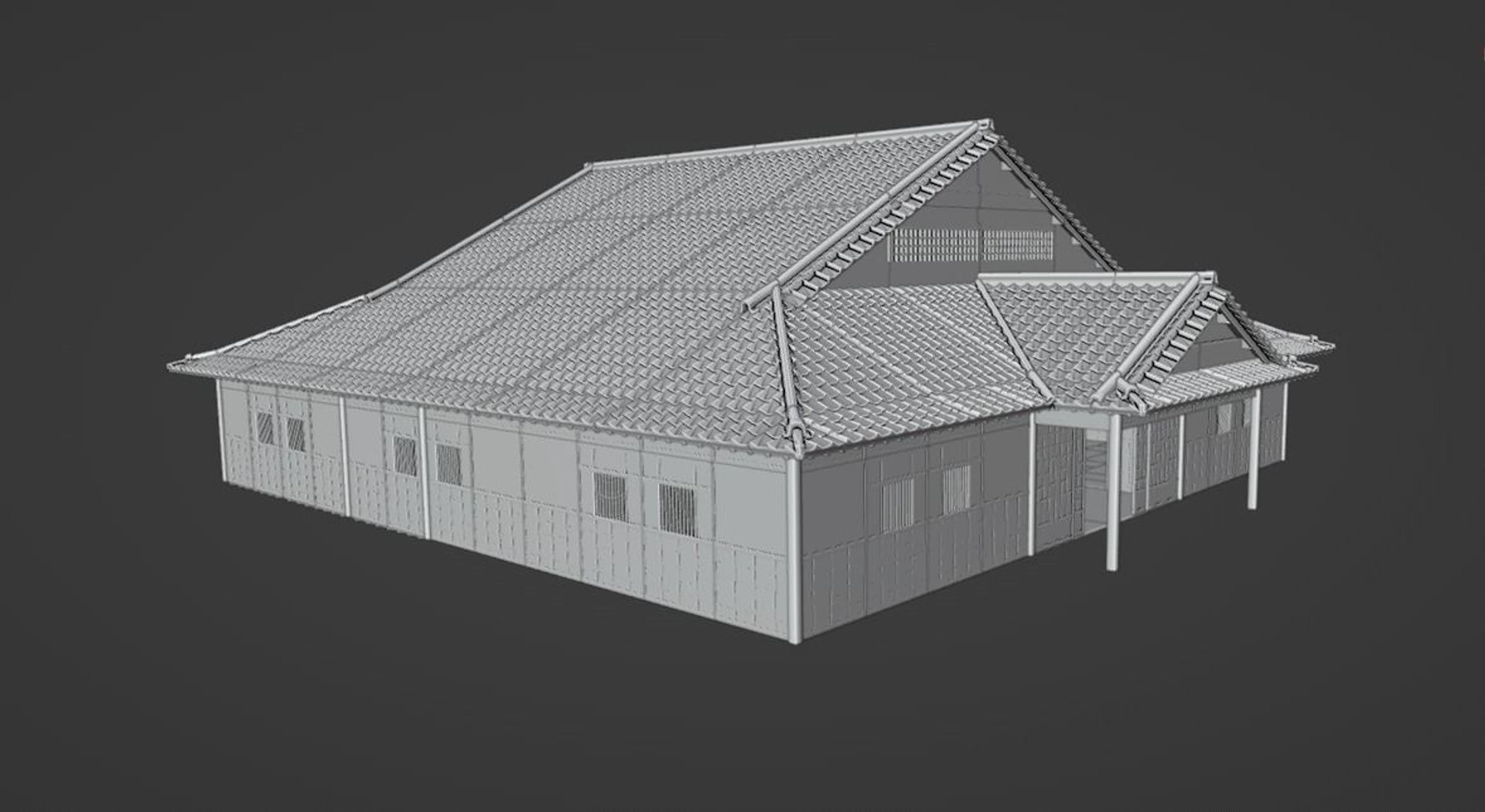 Japanese traditional House Model with Interior model - TurboSquid 1972430