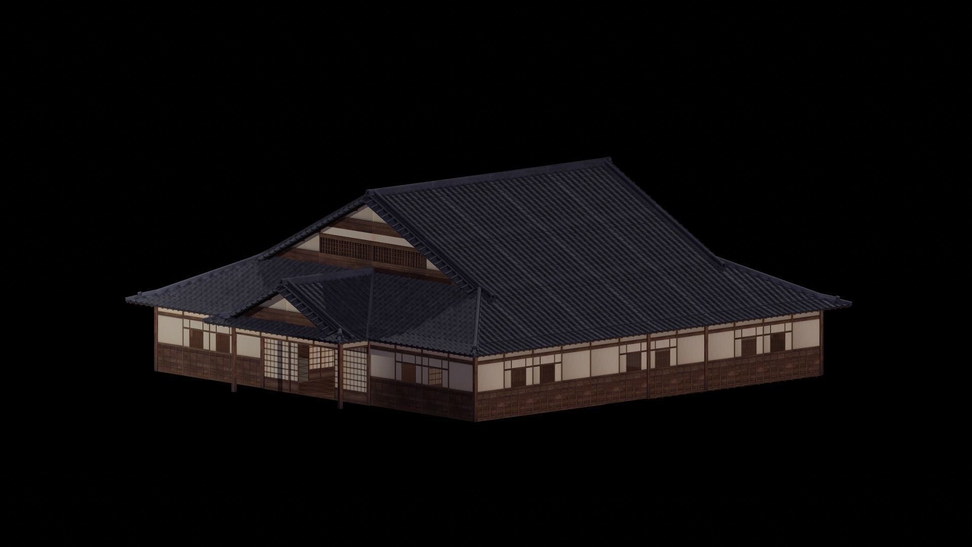 Japanese Traditional House Model With Interior Model - TurboSquid 1972430