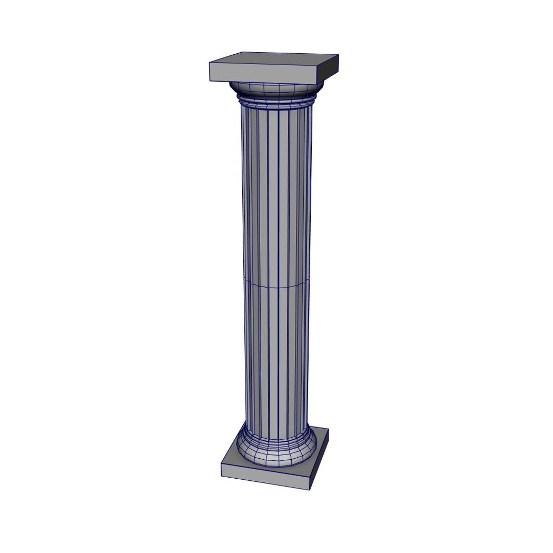 3d Model Greek Pillar